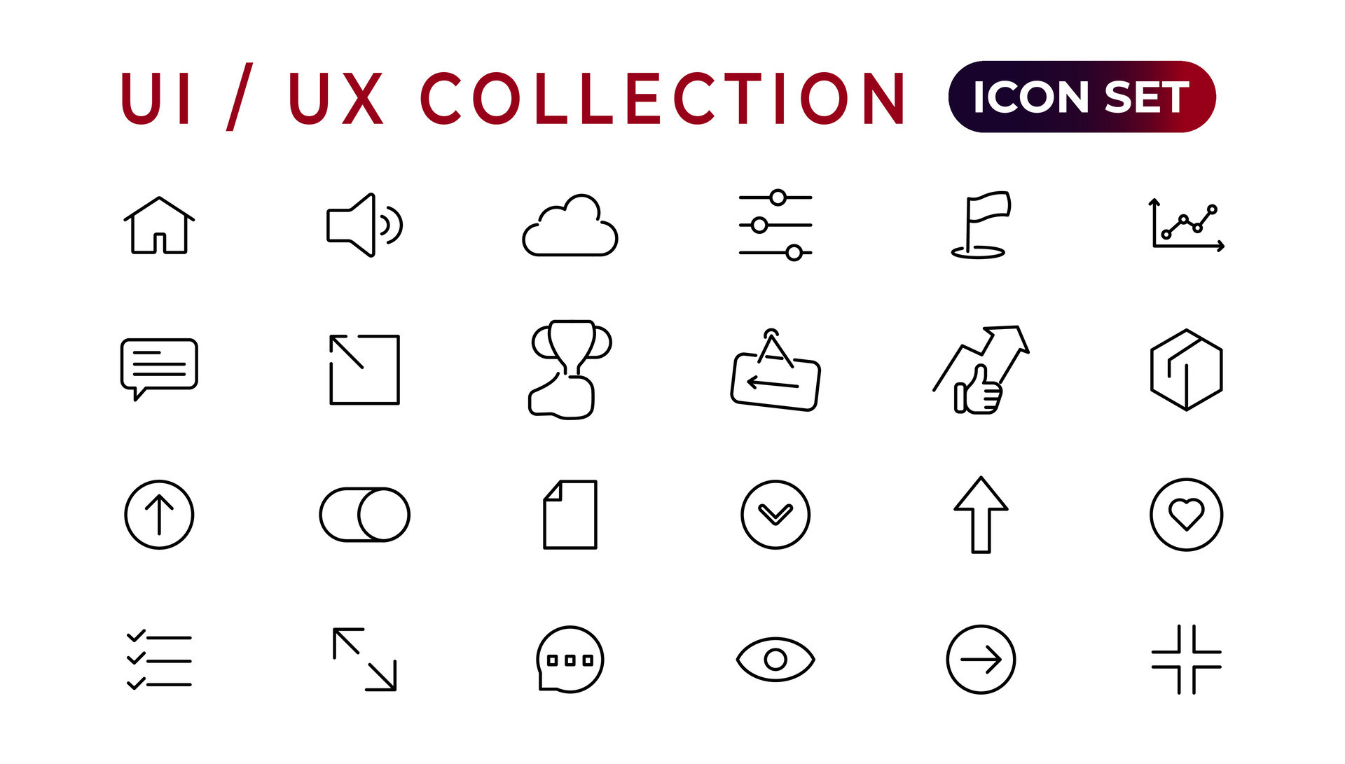 Mega Set Of Ui Ux Icon Set User Interface Iconset Collectionset Of Thin Line Web Icon Set