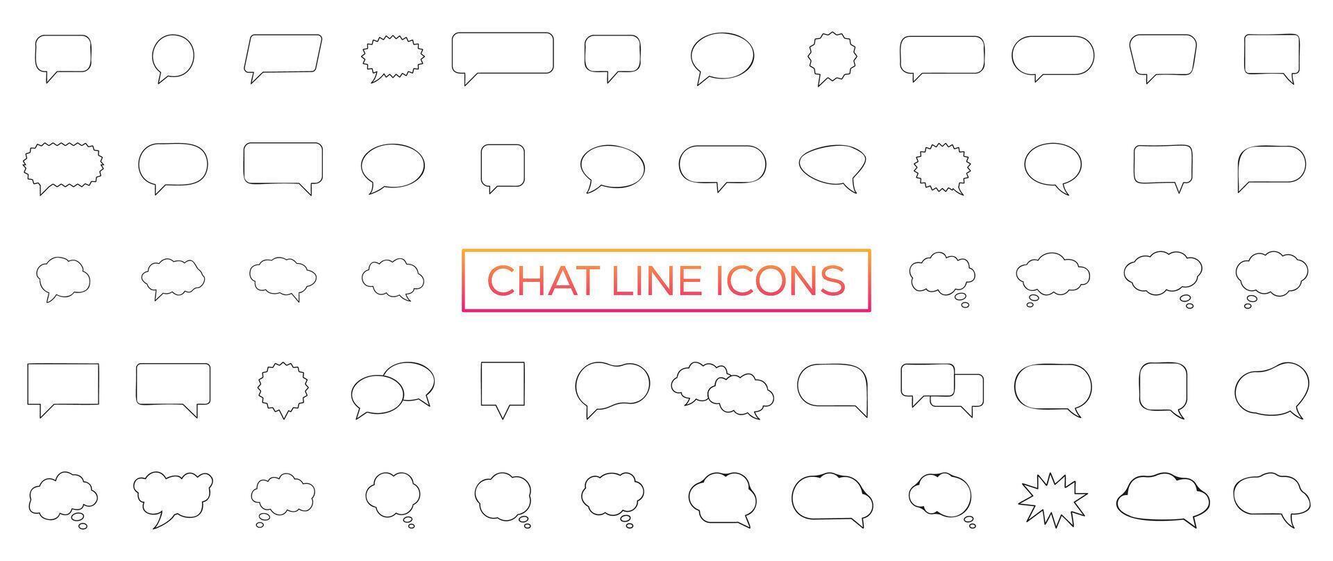 Minimal Set of Chat Bubble Line Icons 42059345 Vector Art at Vecteezy Minimal Set of Chat Bubble Line Icons 42059345 Vector Art at Vecteezy