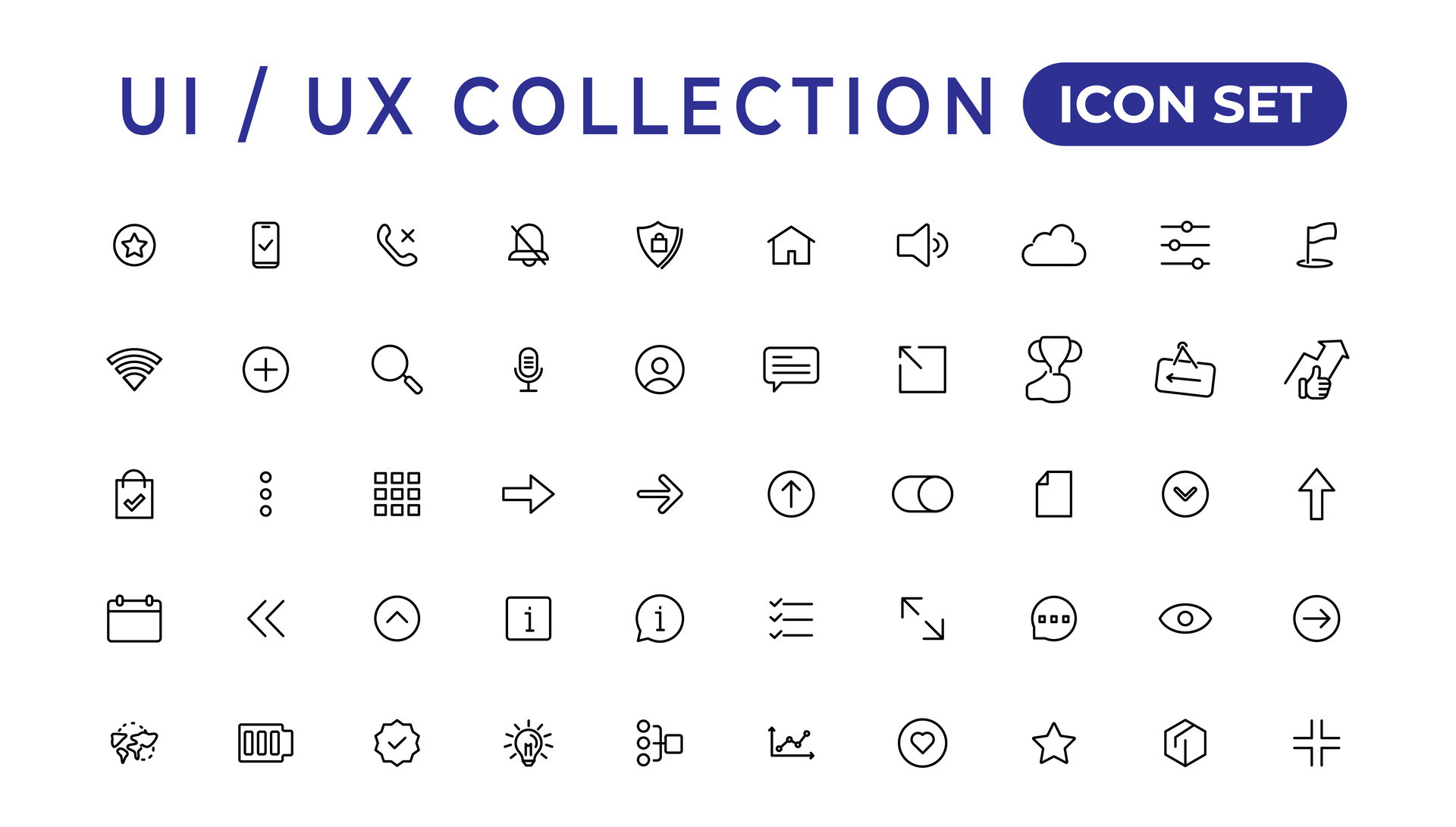 Mega Set Of Ui Ux Icon Set User Interface Iconset Collectionset Of Thin Line Web Icon Set