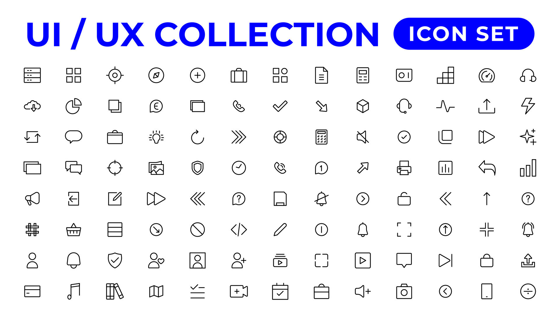 Ui Ux Icon Set User Interface Iconset Collection 42059533 Vector Art
