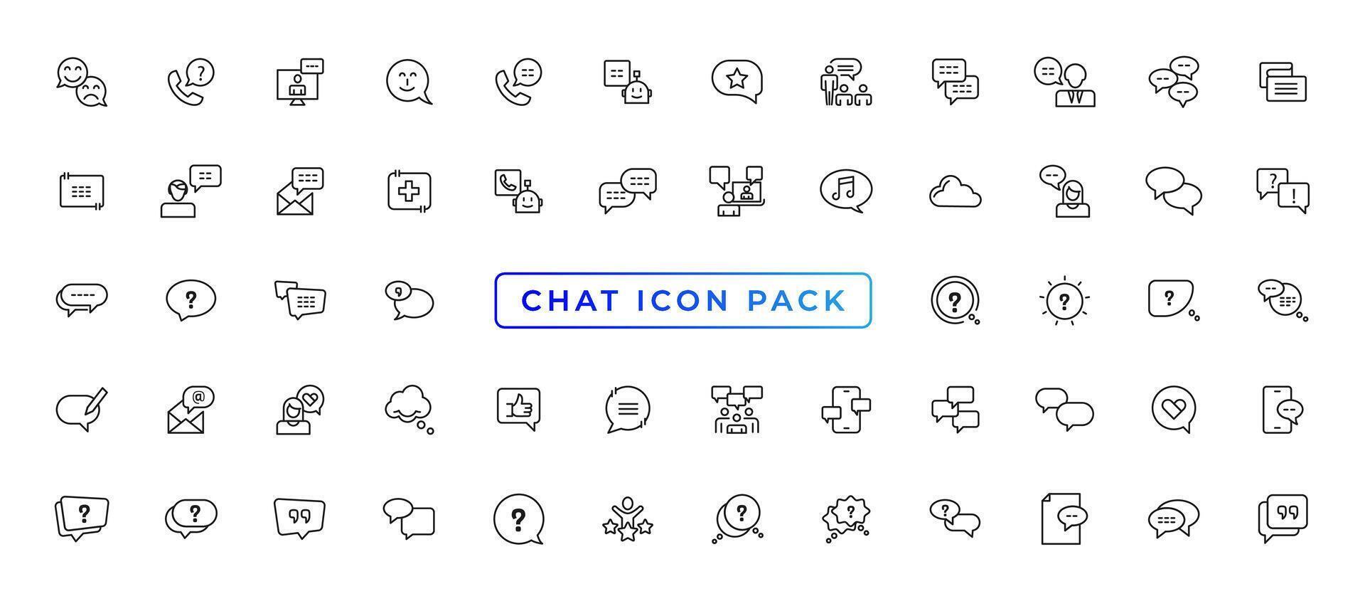 Minimal Set of Chat Bubble Line Icons 42059873 Vector Art at Vecteezy Minimal Set of Chat Bubble Line Icons 42059873 Vector Art at Vecteezy
