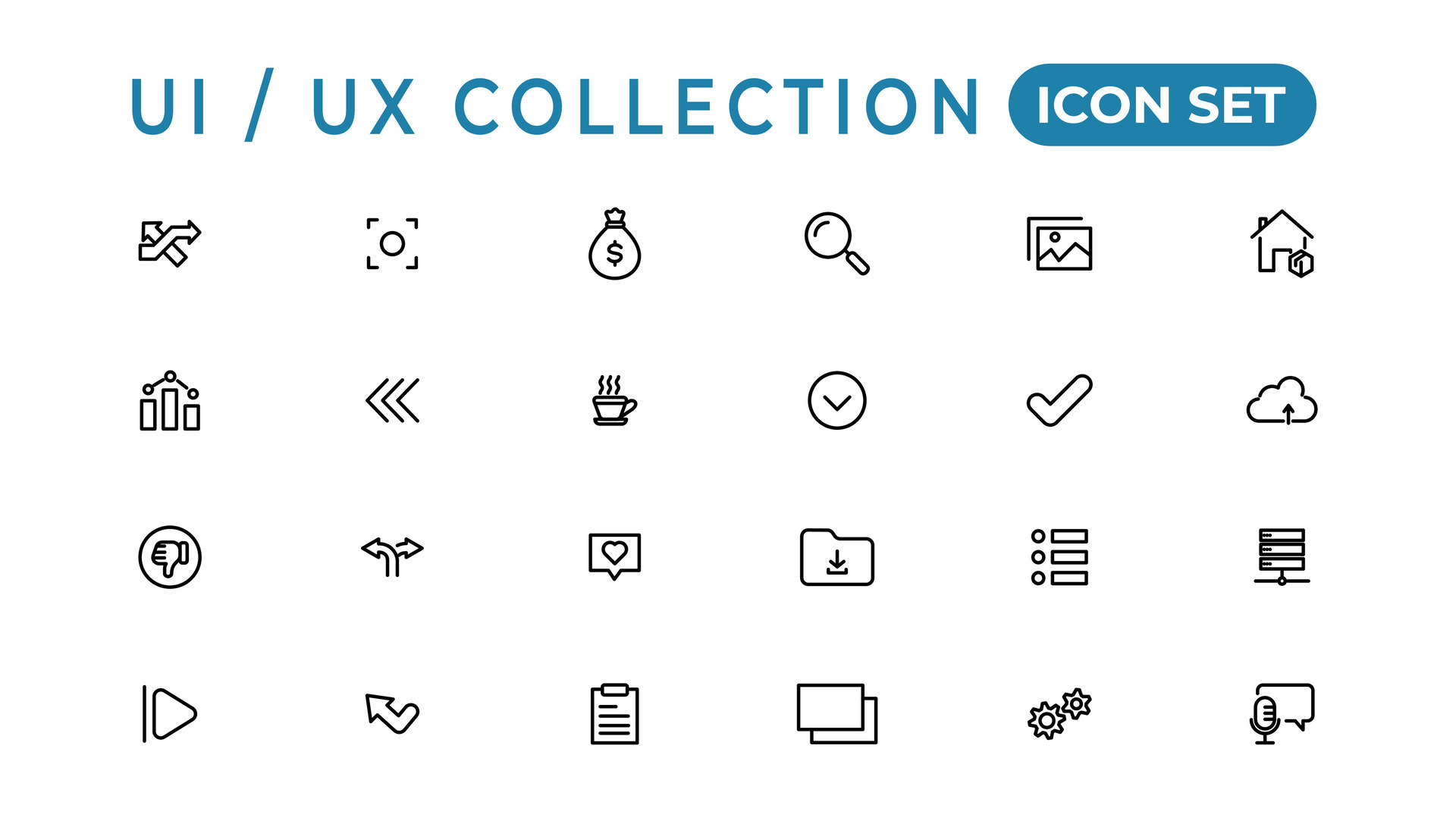 Mega set of ui ux icon set, user interface iconset collection.Set of thin line web icon set ...