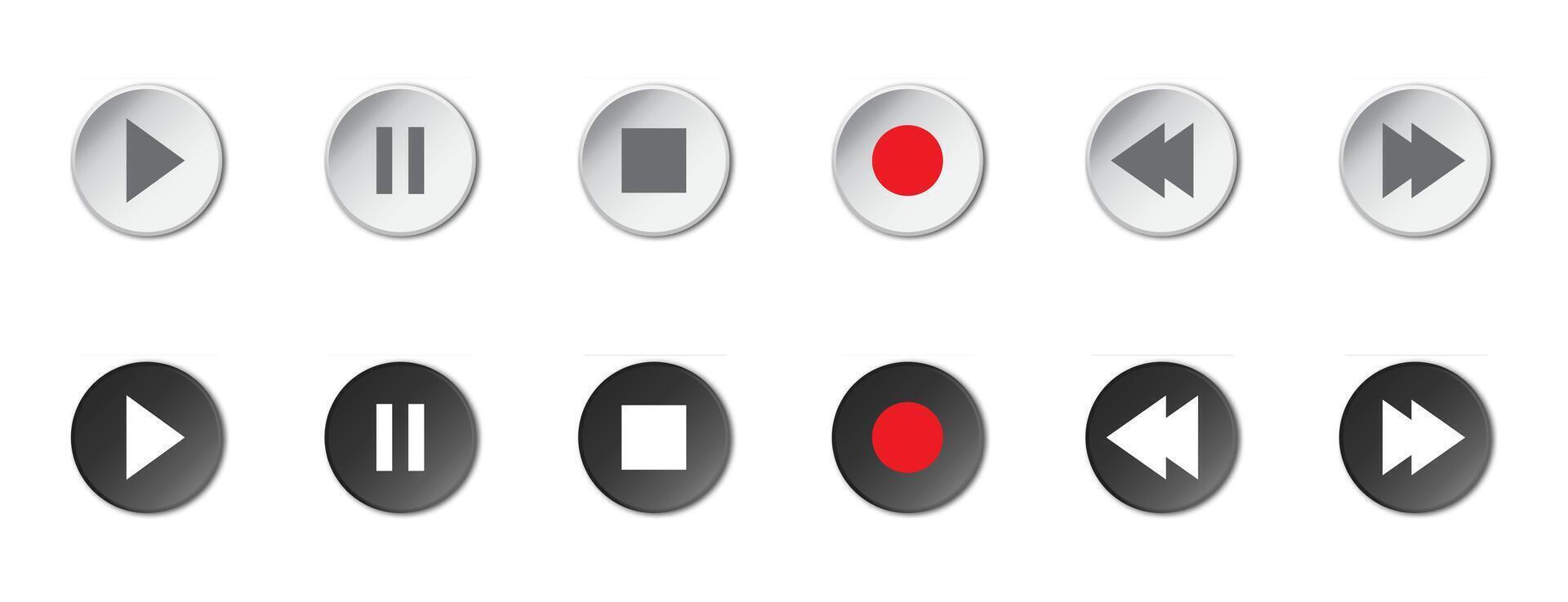 Media player control icon set. Vector illustration. 42060487 Vector Art ... Media player control icon set. Vector illustration. 42060487 Vector Art ...