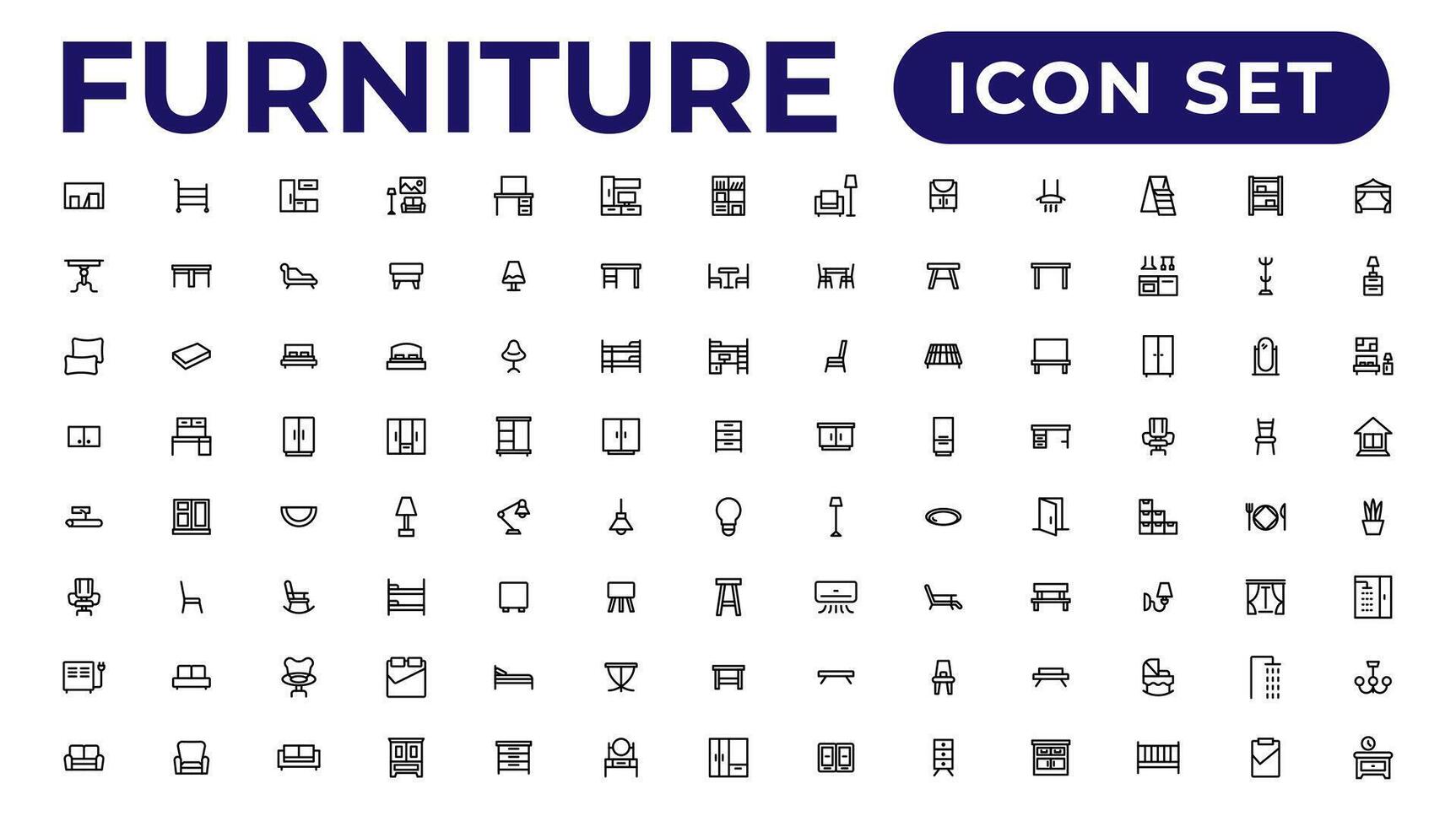 Furniture, icon set.Outline icon collection. 42060566 Vector Art at ... Furniture, icon set.Outline icon collection. 42060566 Vector Art at ...