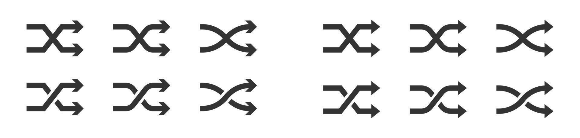 Random shuffle icon set. Vector illustration. 42061047 Vector Art at Vecteezy
