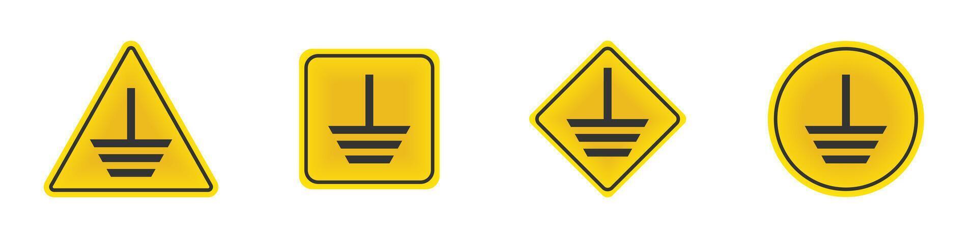 Electrical grounding icon set. Grounding symbol. Vector illustration ... Electrical grounding icon set. Grounding symbol. Vector illustration ...