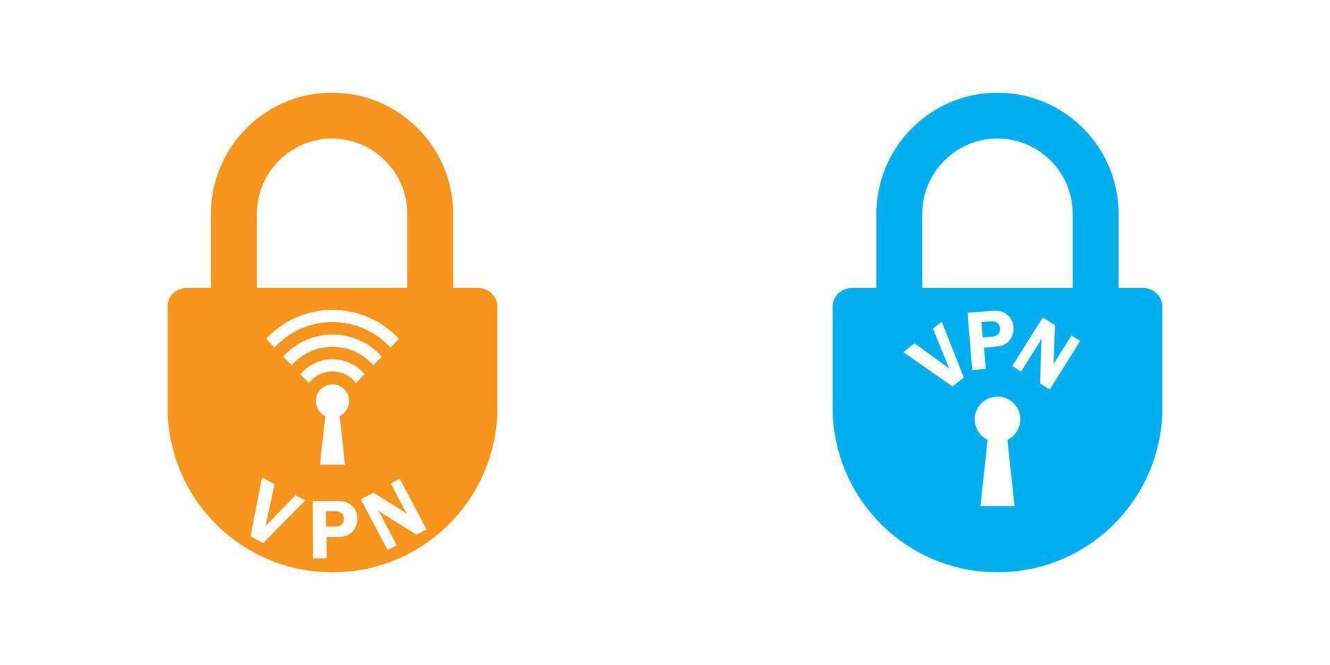 Vpn lock icon set. Safe vpn symbol. Vector illustration. 42065148 Vector Art at Vecteezy