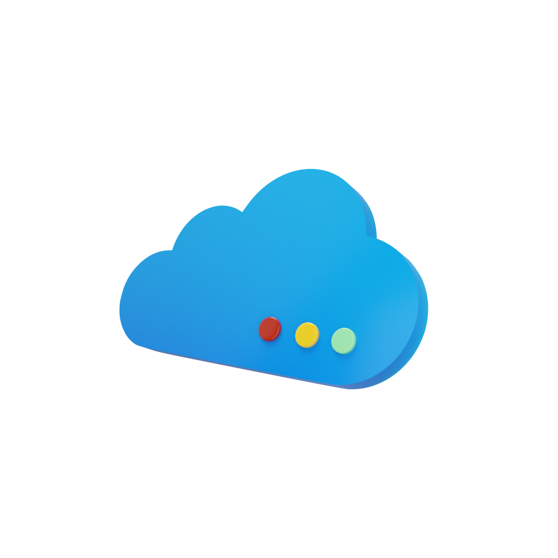 Cloud progress visualization 3D icon 42068222 PNG