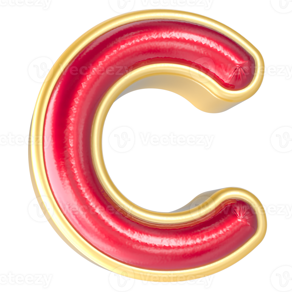 Font C 3d Render 42069194 PNG