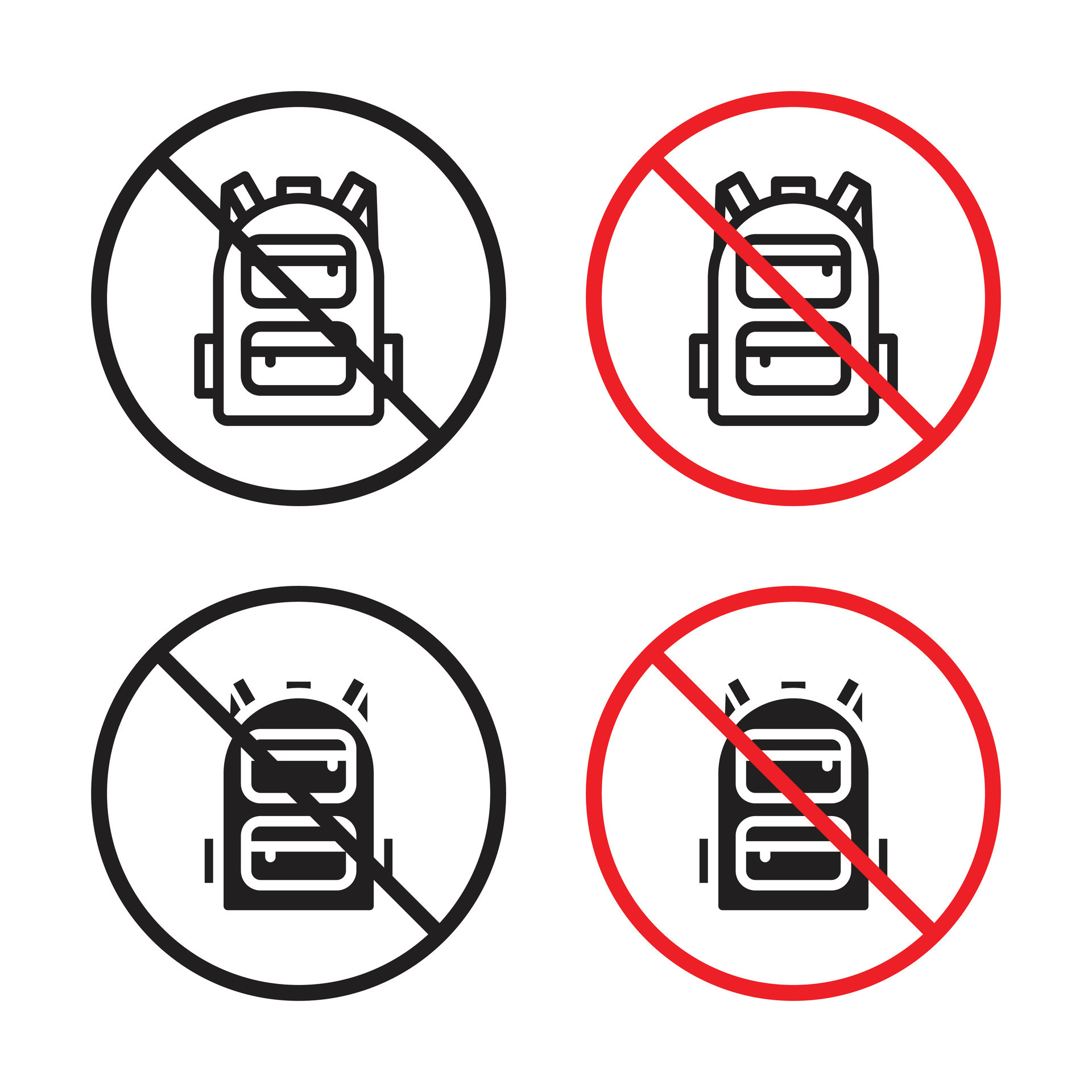 No backpacks allowed sign 42069537 Vector Art at Vecteezy No backpacks allowed sign 42069537 Vector Art at Vecteezy