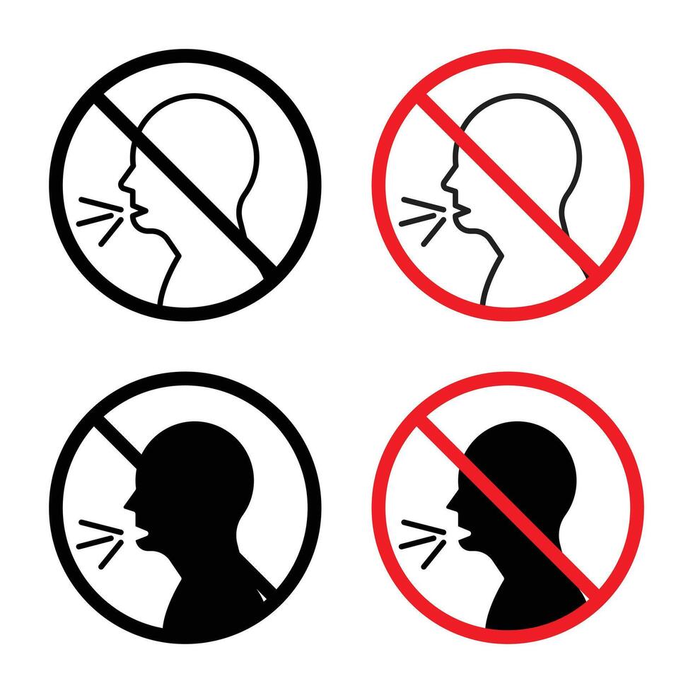 No talking sign 42070262 Vector Art at Vecteezy
