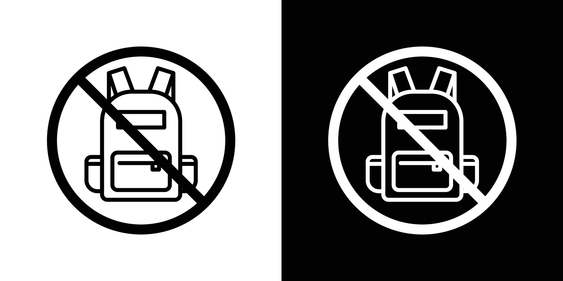 No backpacks allowed sign 42070741 Vector Art at Vecteezy No backpacks allowed sign 42070741 Vector Art at Vecteezy