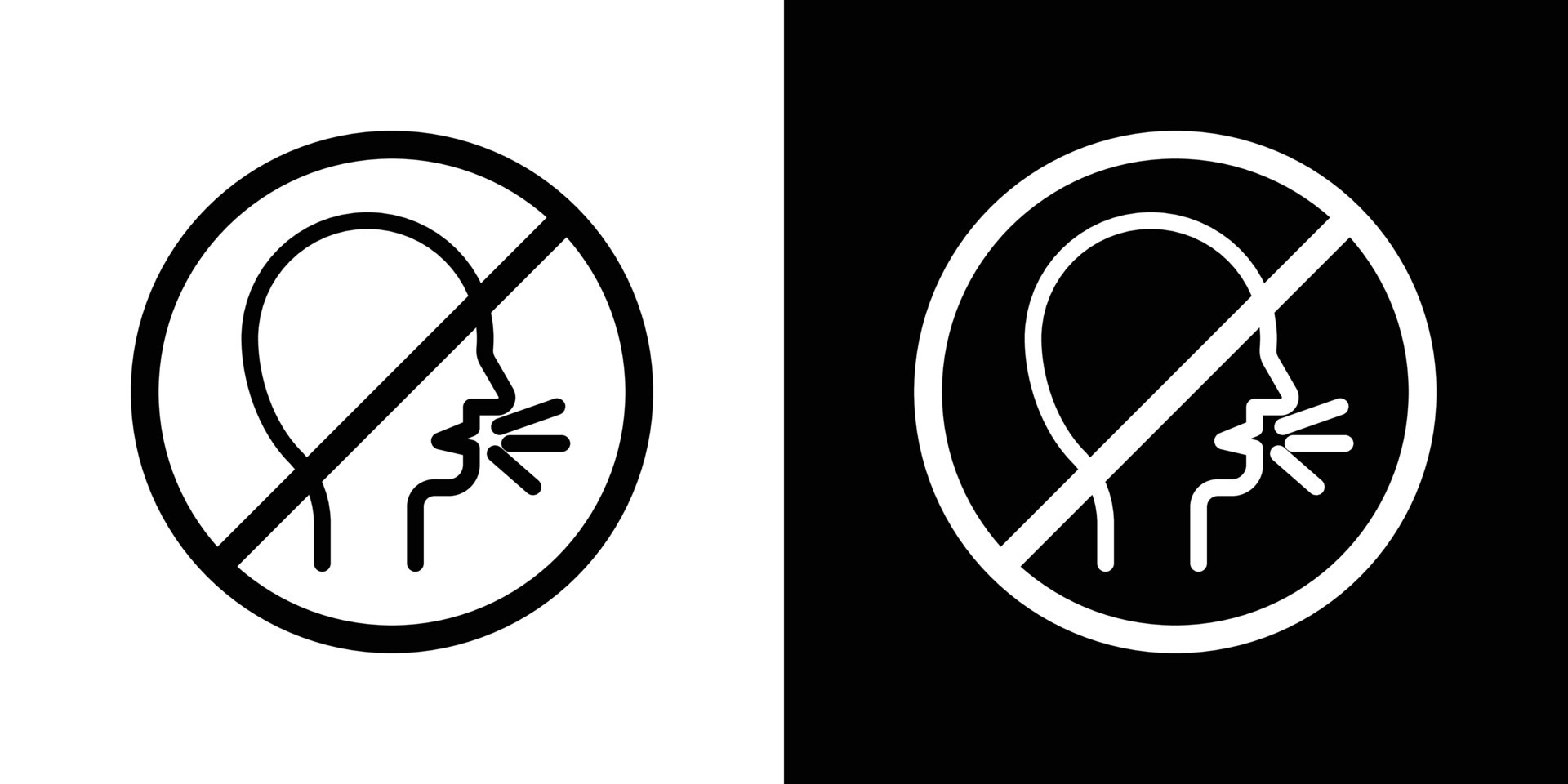 No talking sign 42071262 Vector Art at Vecteezy