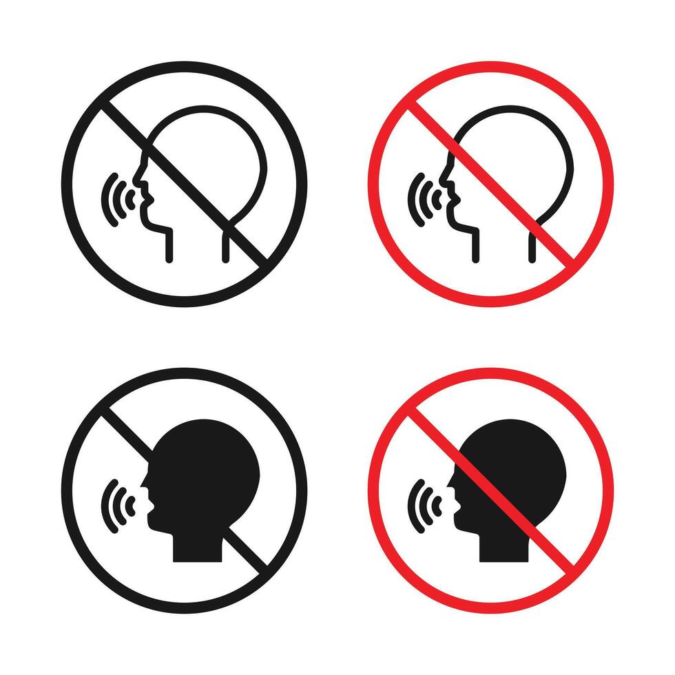 Stop Talking Sign 42071293 Vector Art At Vecteezy