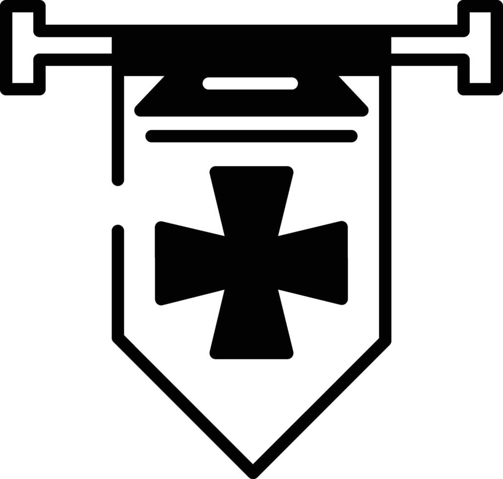 Cross Flag Glyph And Line Vector Illustration 42071750 Vector Art At Vecteezy