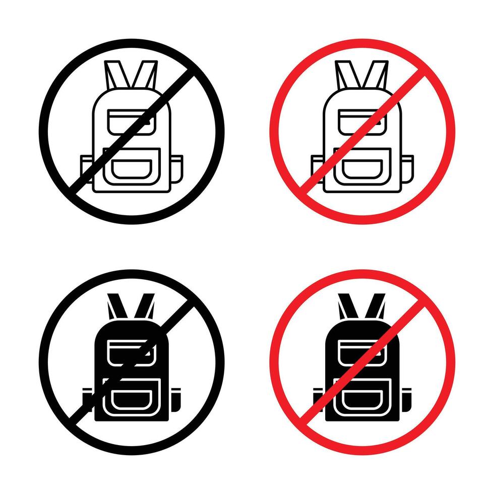 No backpacks allowed sign 42072005 Vector Art at Vecteezy No backpacks allowed sign 42072005 Vector Art at Vecteezy
