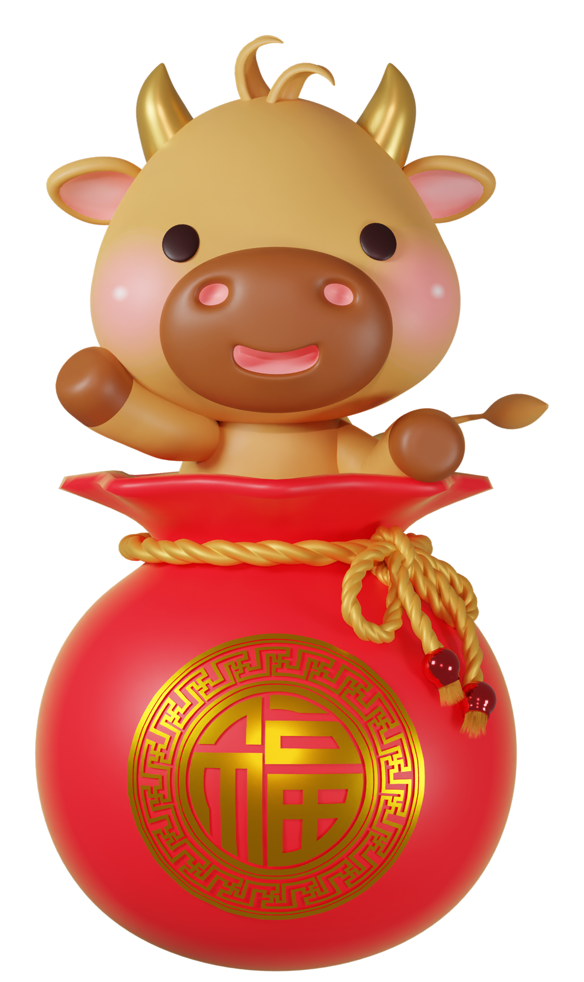 3d Rendering Illustration Cute Ox Among Zodiac Signs 42074998 Png