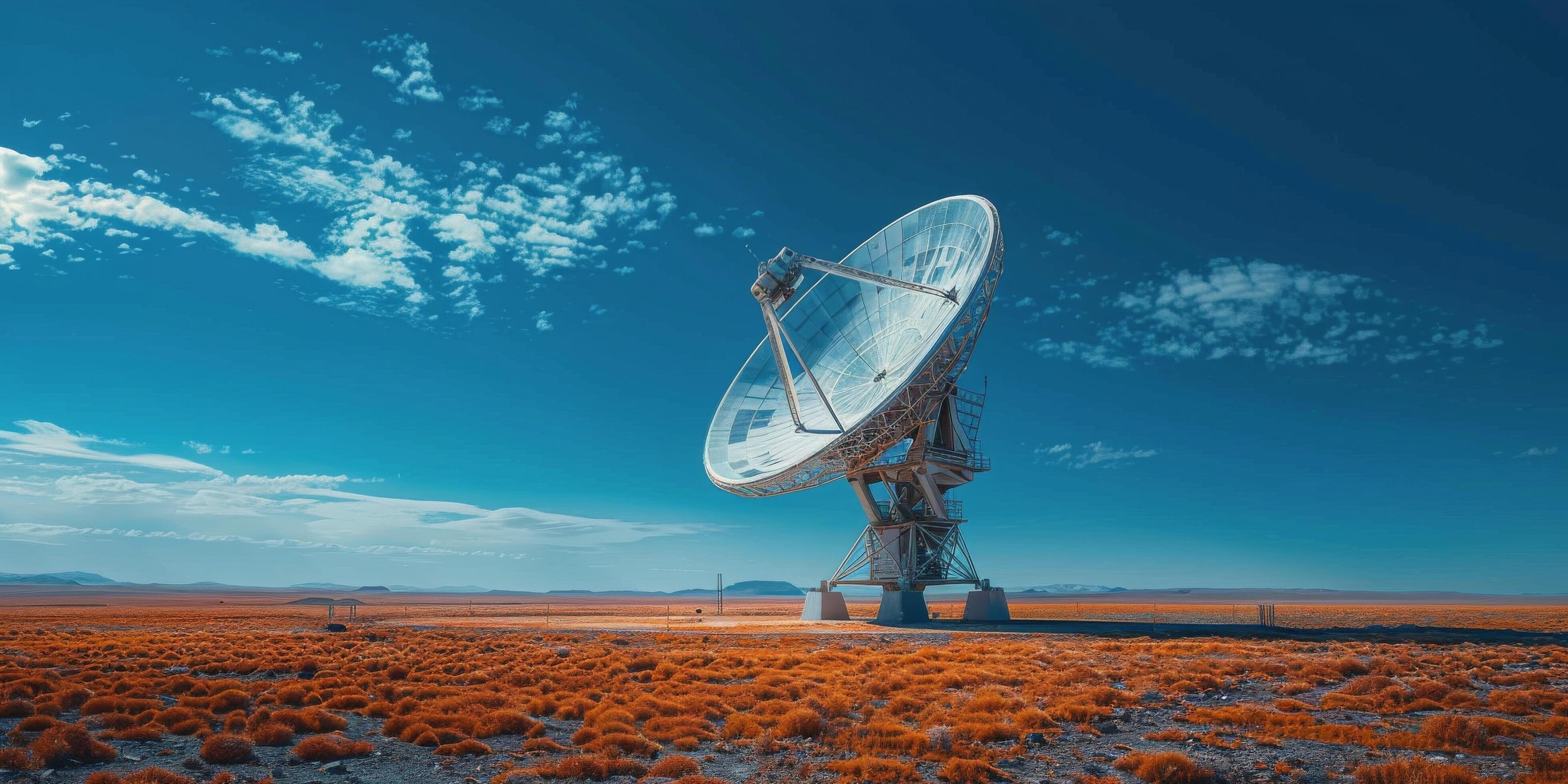 AI generated Satellite Dish on Hilltop 42106232 Stock Photo at Vecteezy