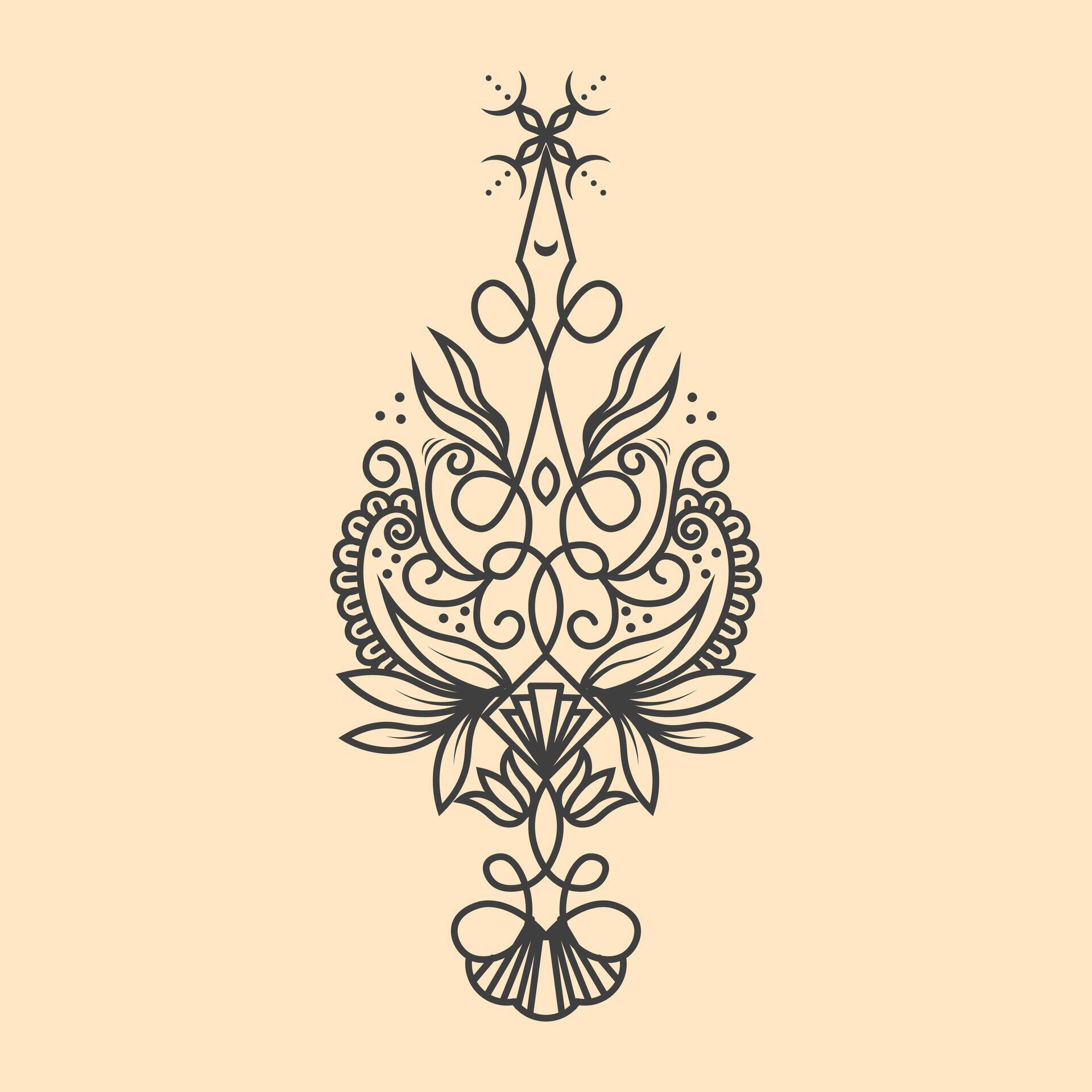 Vintage Ornamental Linework Illustration 42109049 Vector Art at Vecteezy