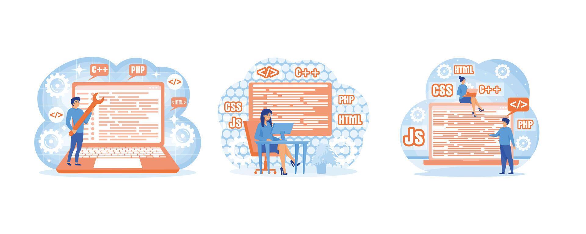 Web development. Programming and engineering development. Programmer or ...