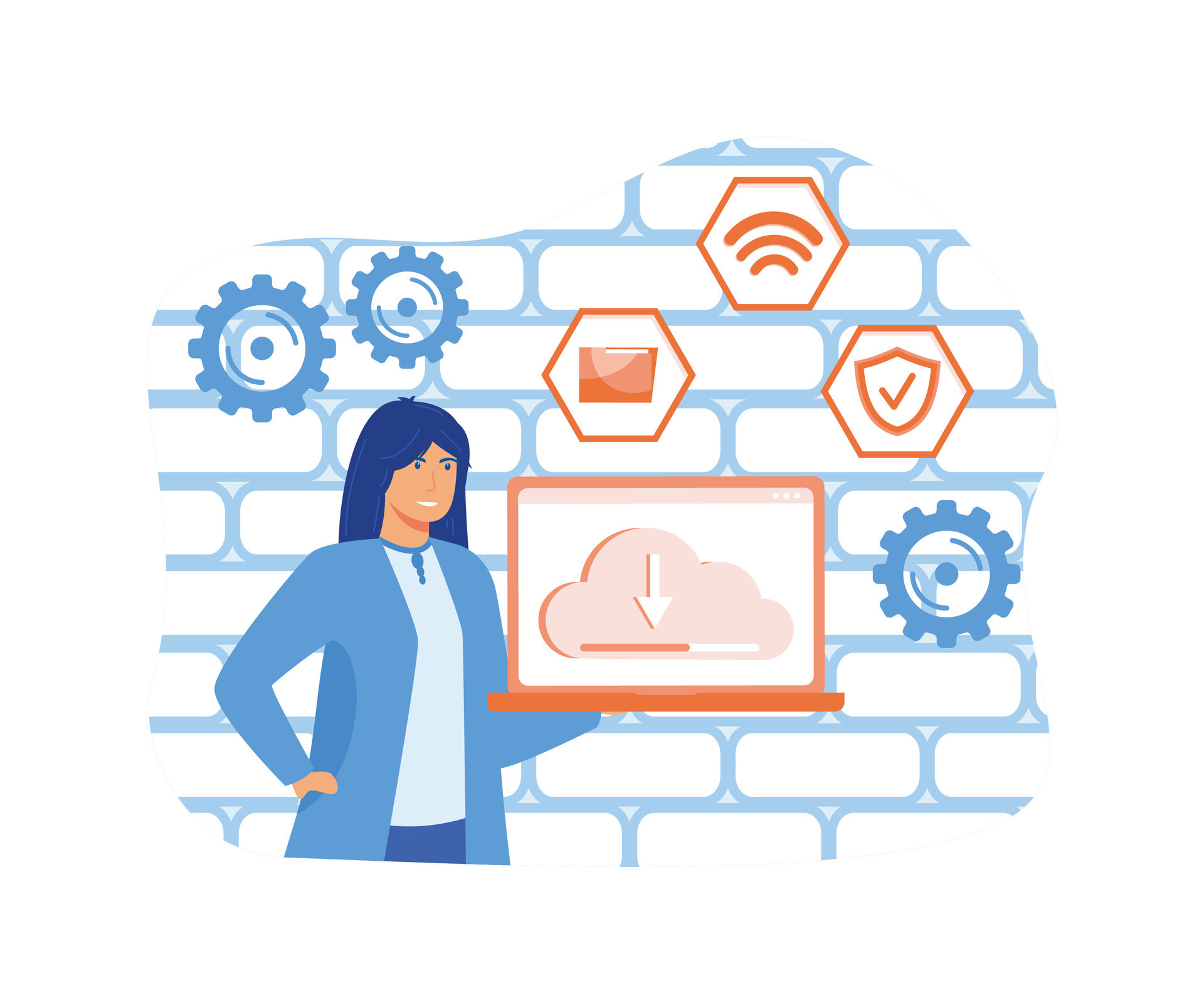 Web Hosting Concept Concept Online Database Technology Security Computer Web Data Center