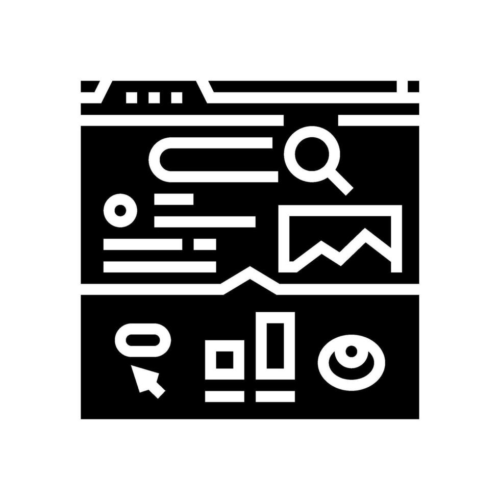 Ctr Click Through Rate Seo Glyph Icon Vector Illustration 42110059