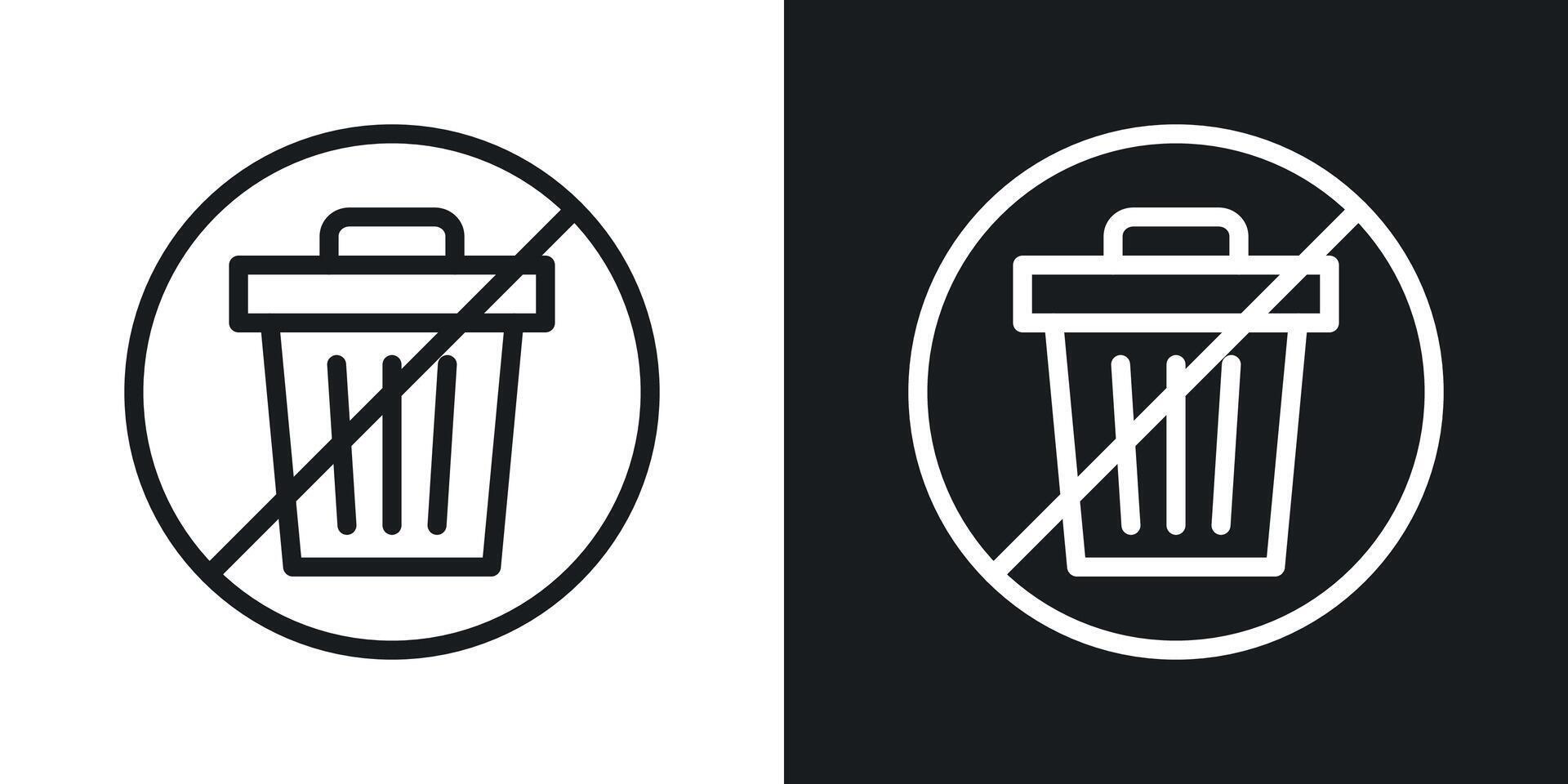 No trash sign 42114688 Vector Art at Vecteezy