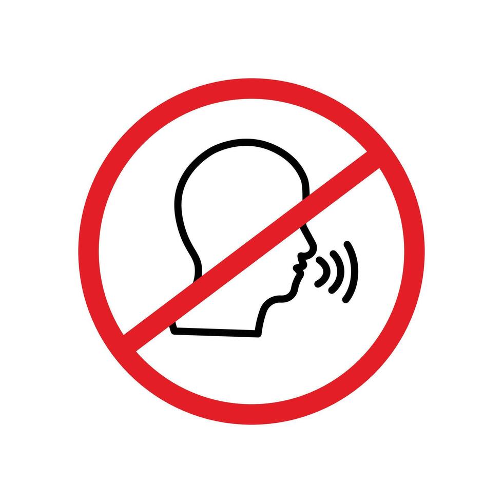 No talking sign 42114816 Vector Art at Vecteezy