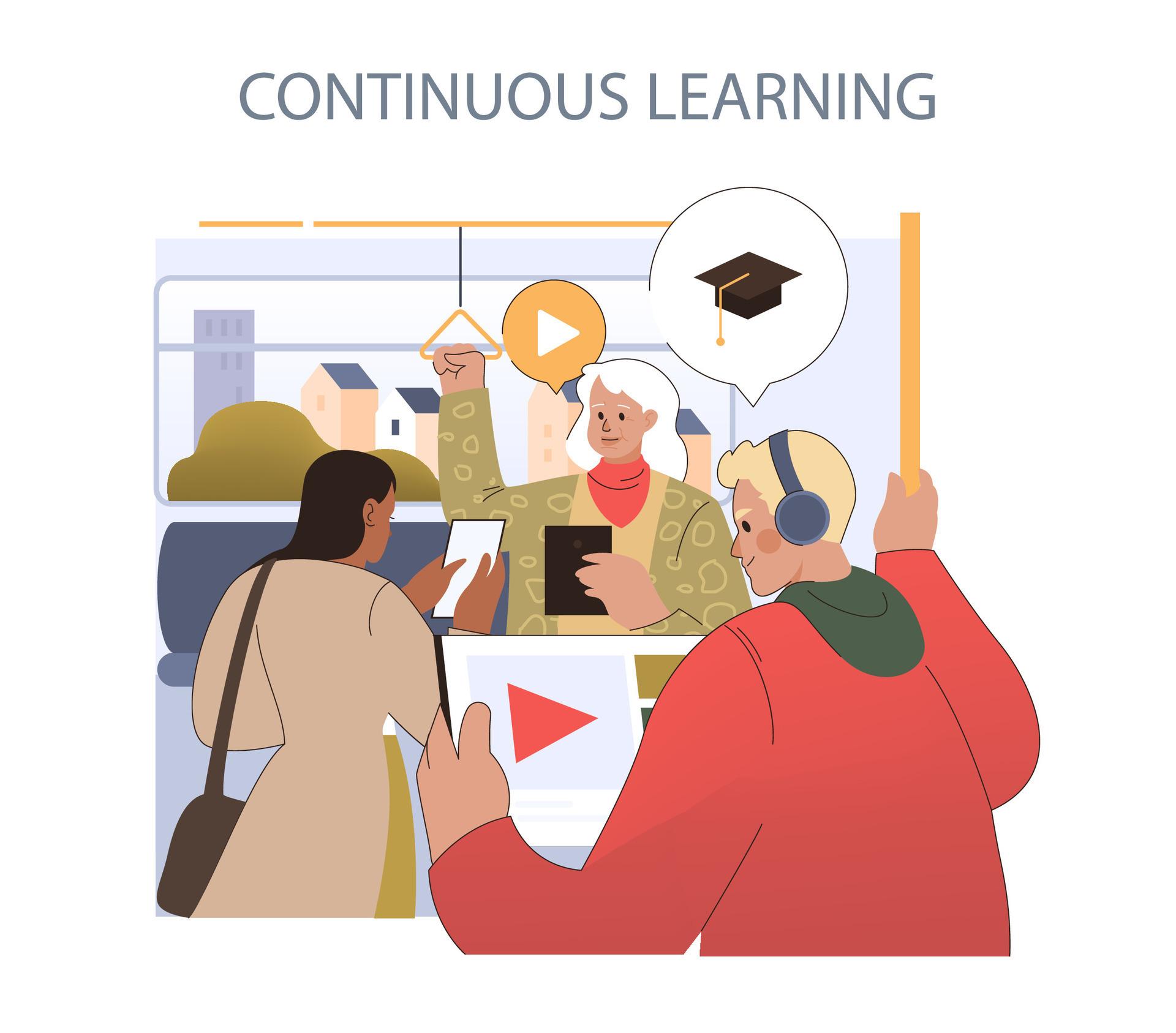 Continuous Learning concept. 42114948 Vector Art at Vecteezy