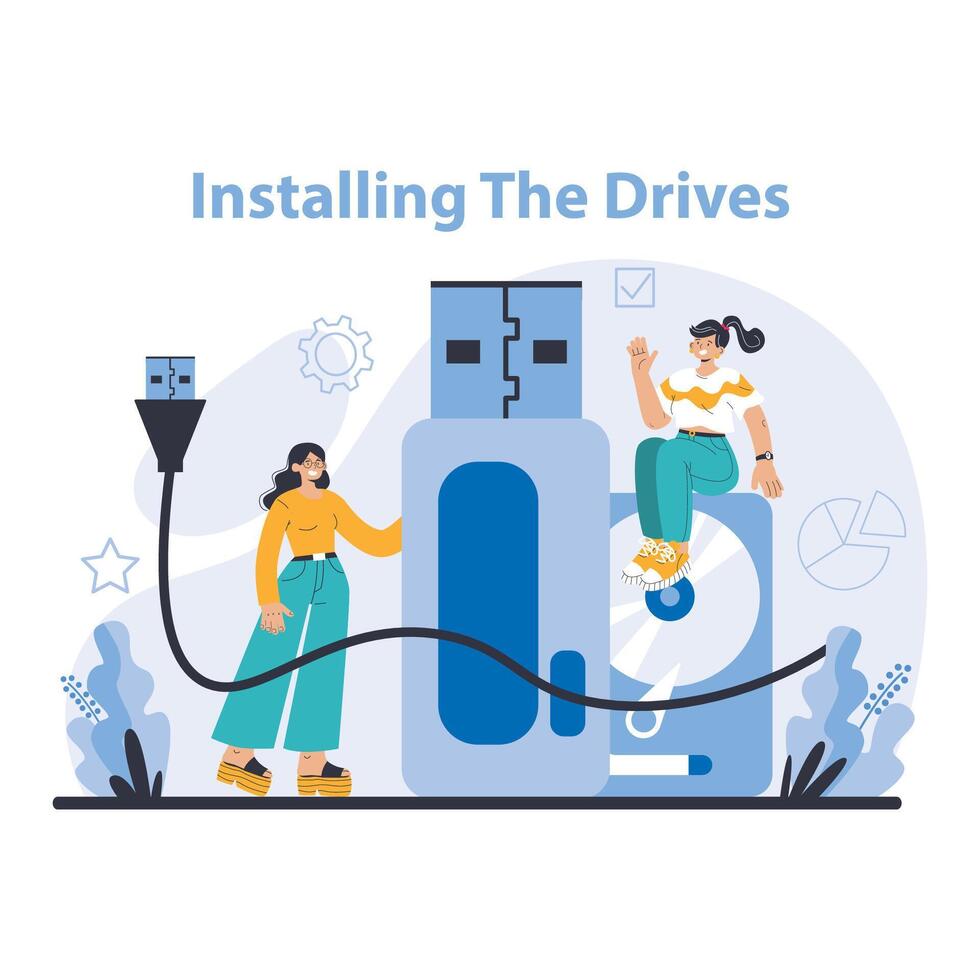 Data Storage Concept Flat Vector Illustration 42115060 Vector Art At