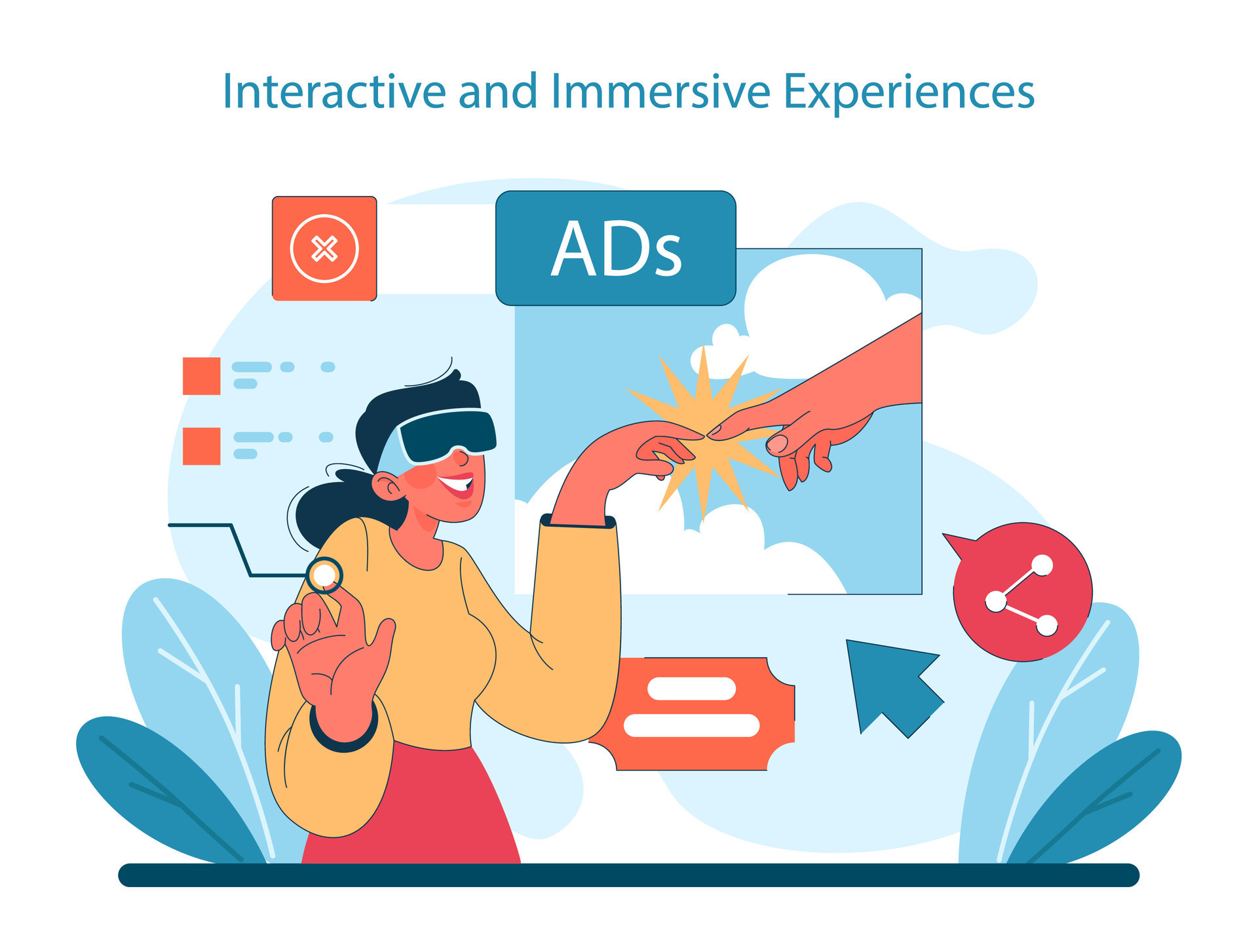 Interactive and Immersive Experiences concept. 42115622 Vector Art at Vecteezy