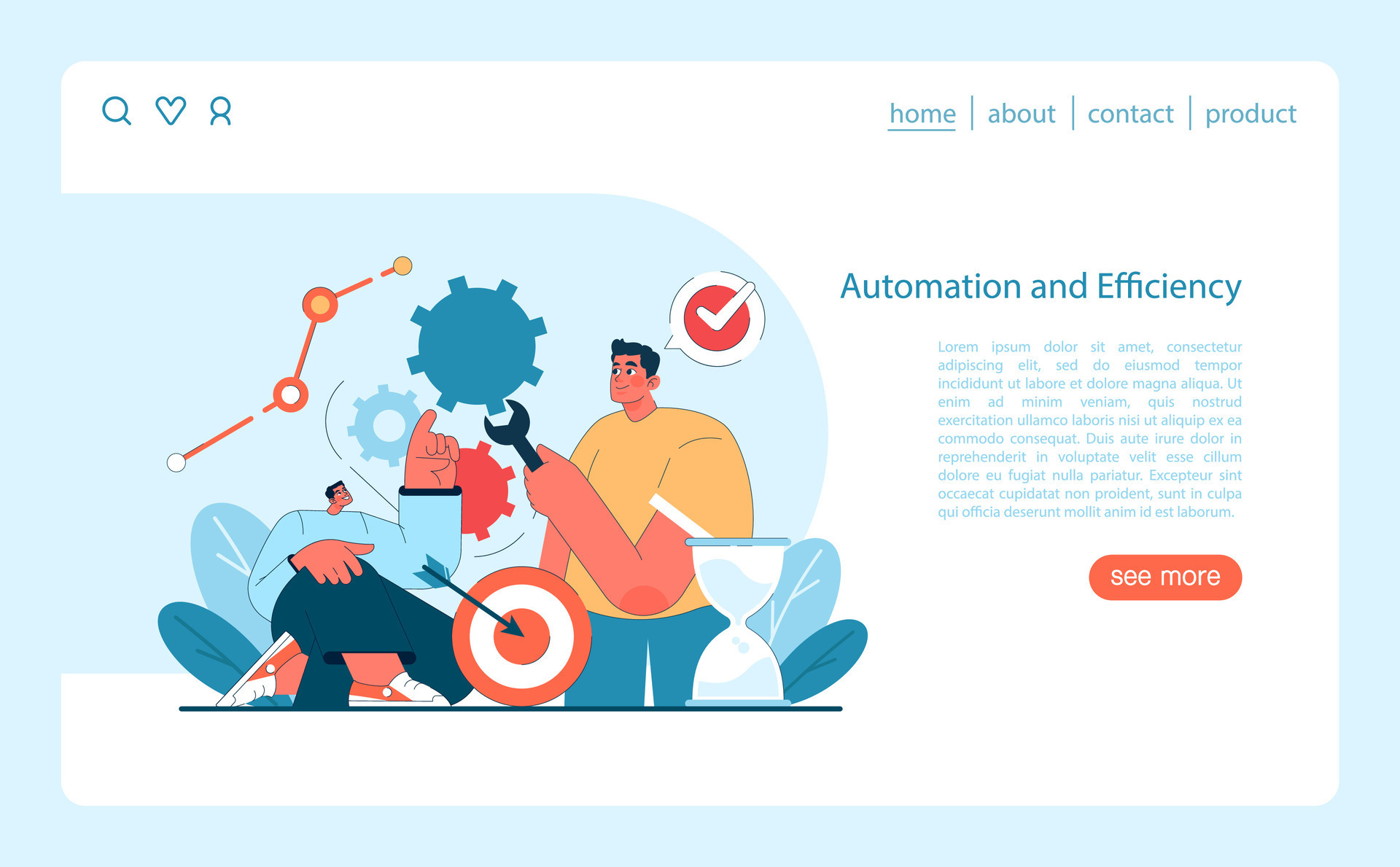 Optimizing Workflow With Automation A Vibrant Portrayal Of Efficiency 42115830 Vector Art At