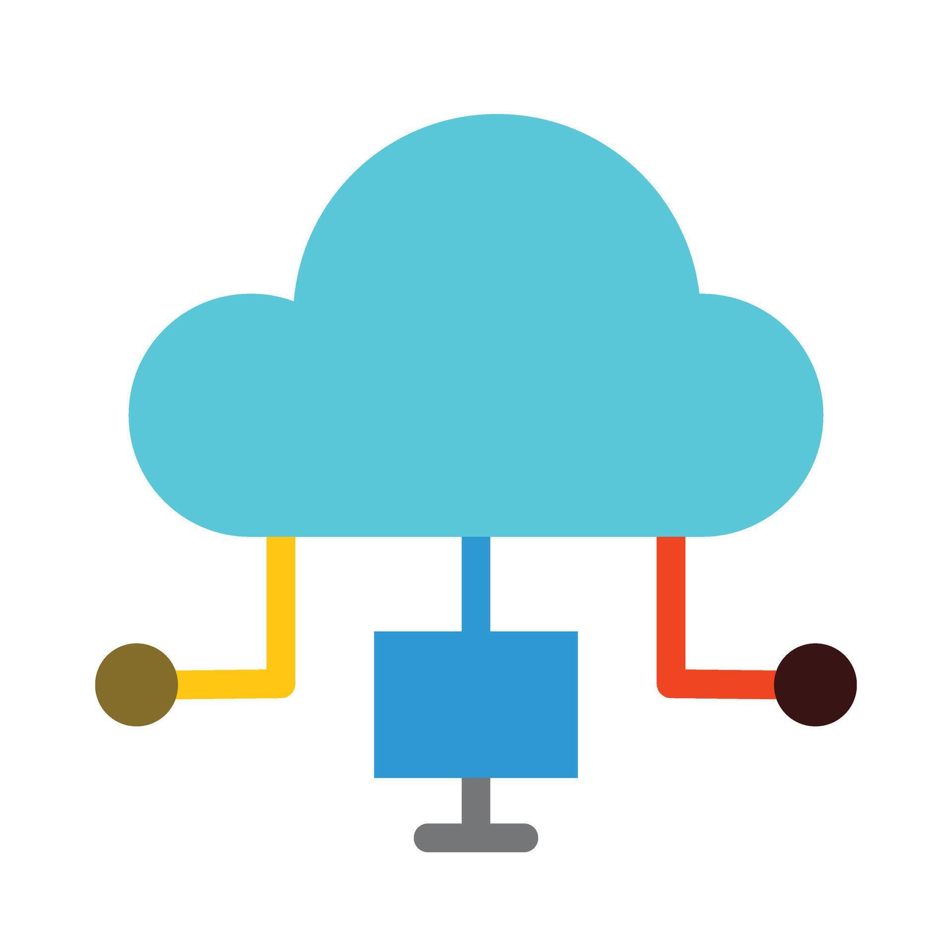Cloud Computing Vector Flat Icon Design Vector Flat Vector Flat Vector ...