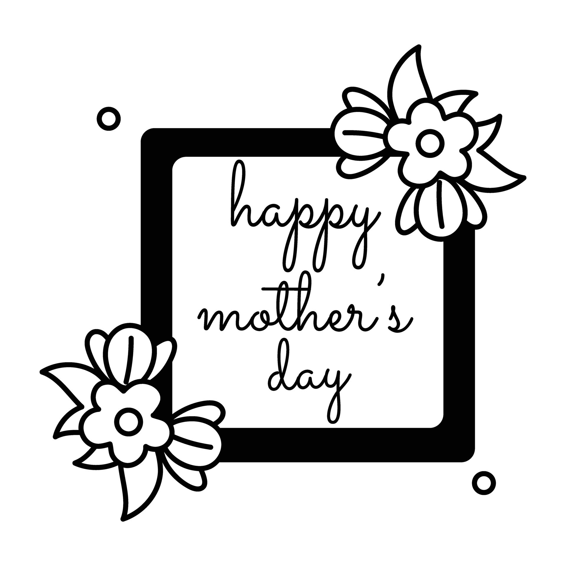 Mothers Day Frame 42119511 Vector Art At Vecteezy