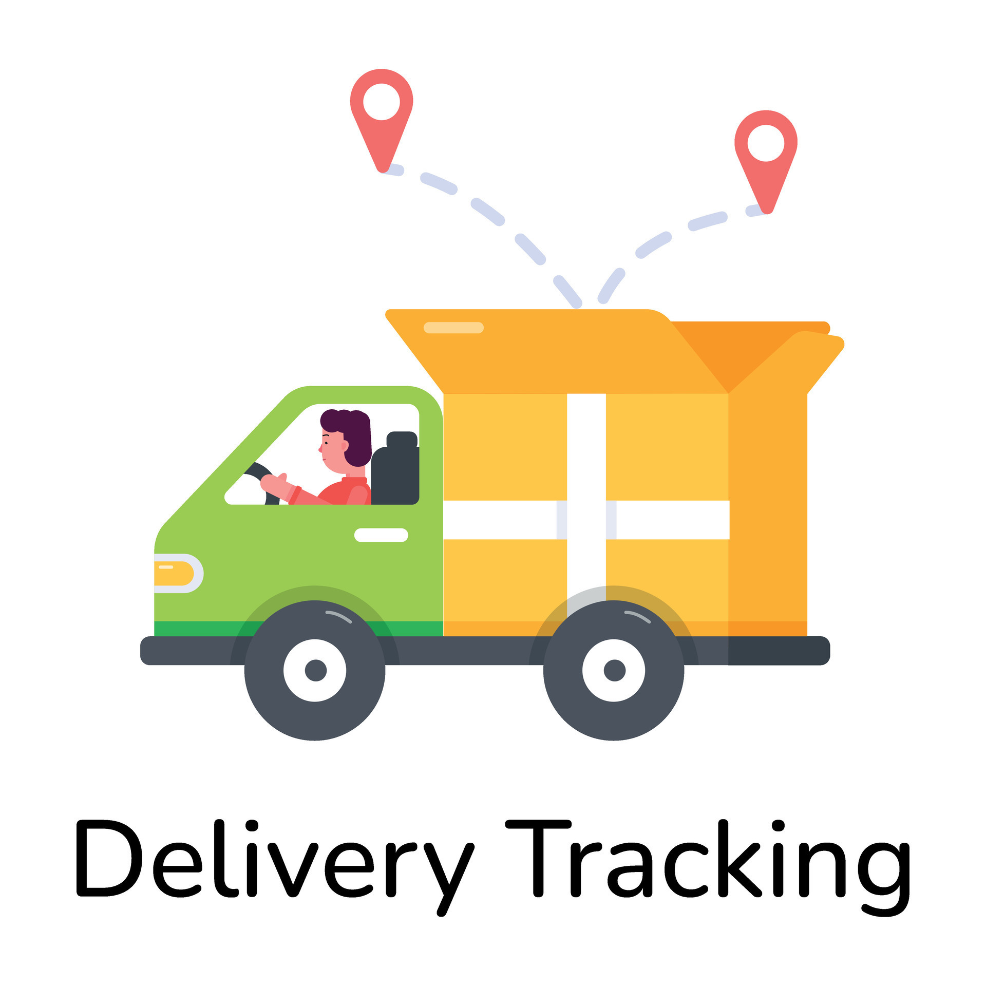 Trendy Delivery Tracking 42120111 Vector Art at Vecteezy