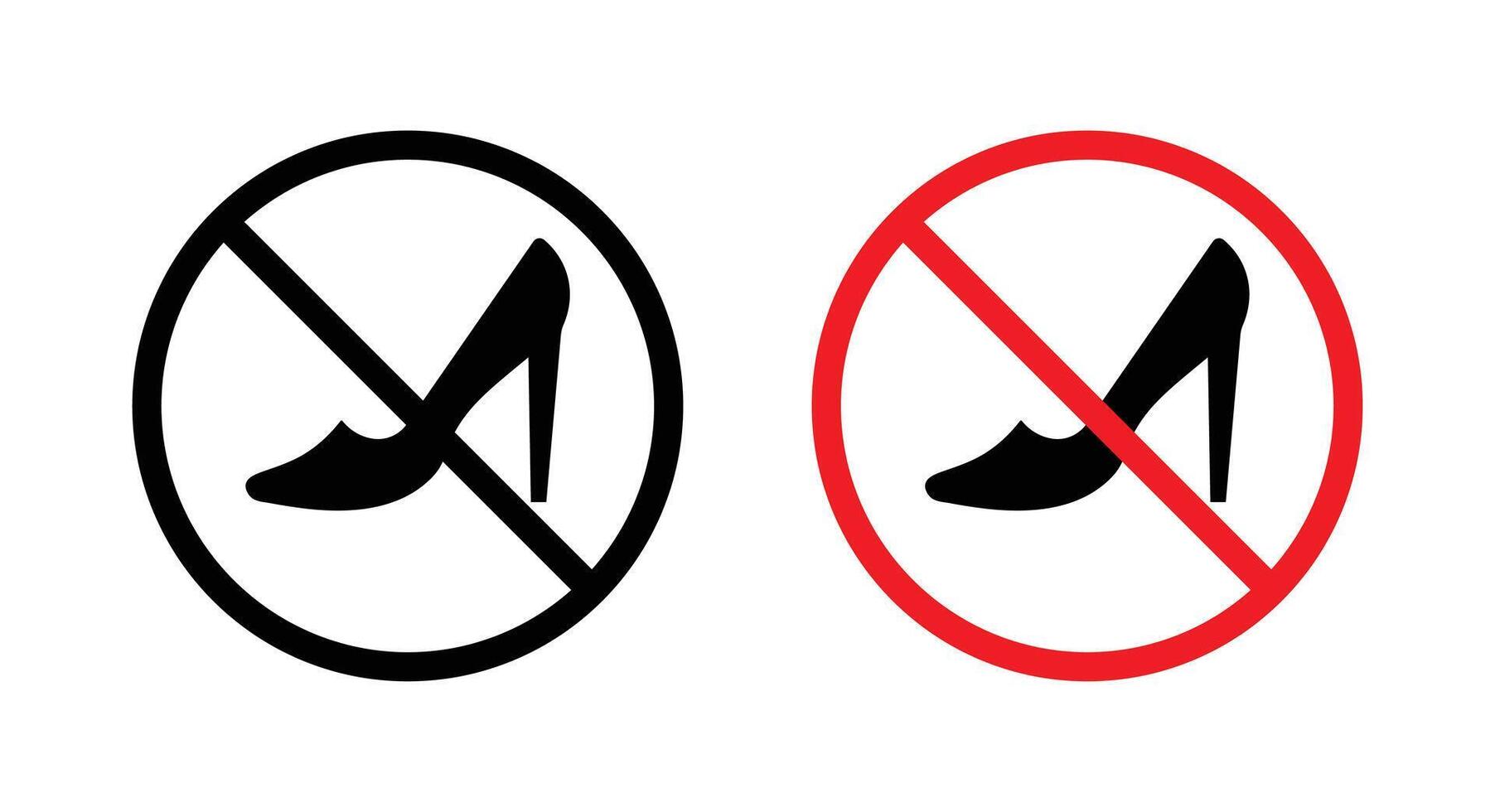 No high heels sign 42120695 Vector Art at Vecteezy No high heels sign 42120695 Vector Art at Vecteezy