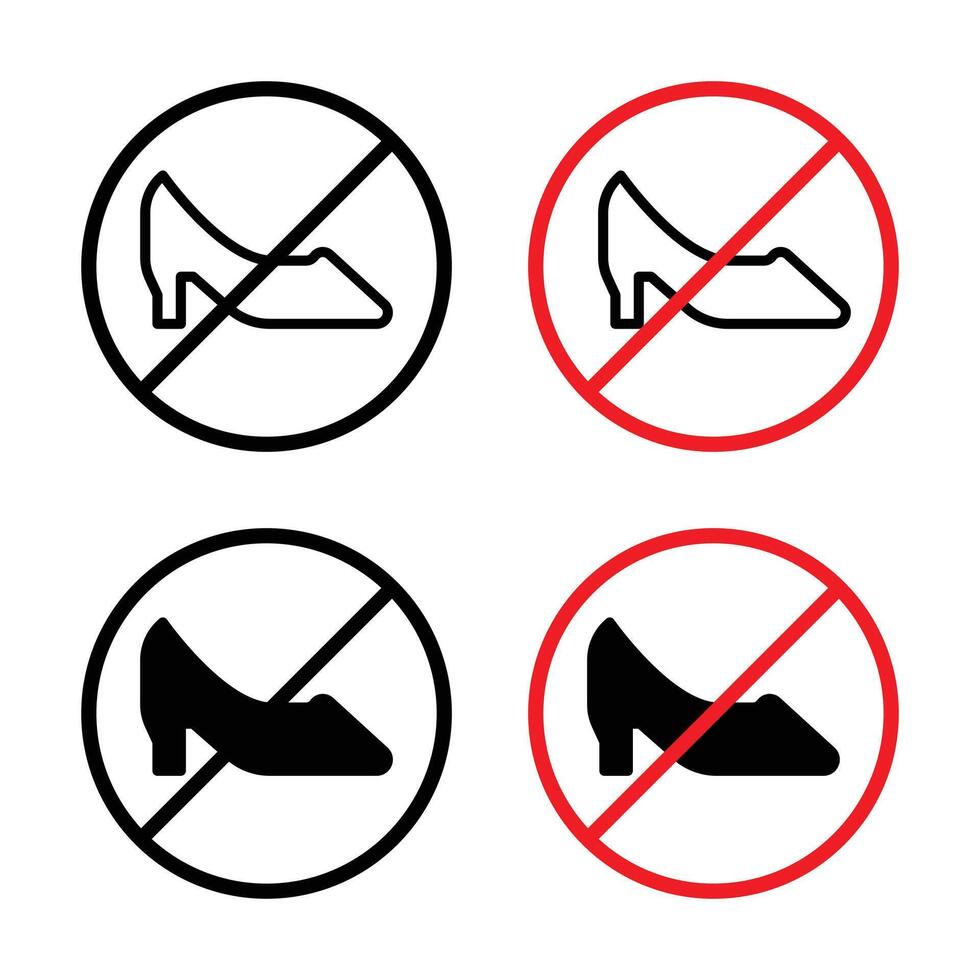 No high heels sign 42120850 Vector Art at Vecteezy No high heels sign 42120850 Vector Art at Vecteezy