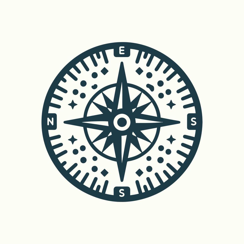 Flat Compass Icon In White Background 42123274 Vector Art At Vecteezy