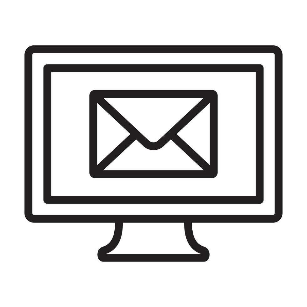 icon mail, message, inbox envelope flat style icon isolated on white ...