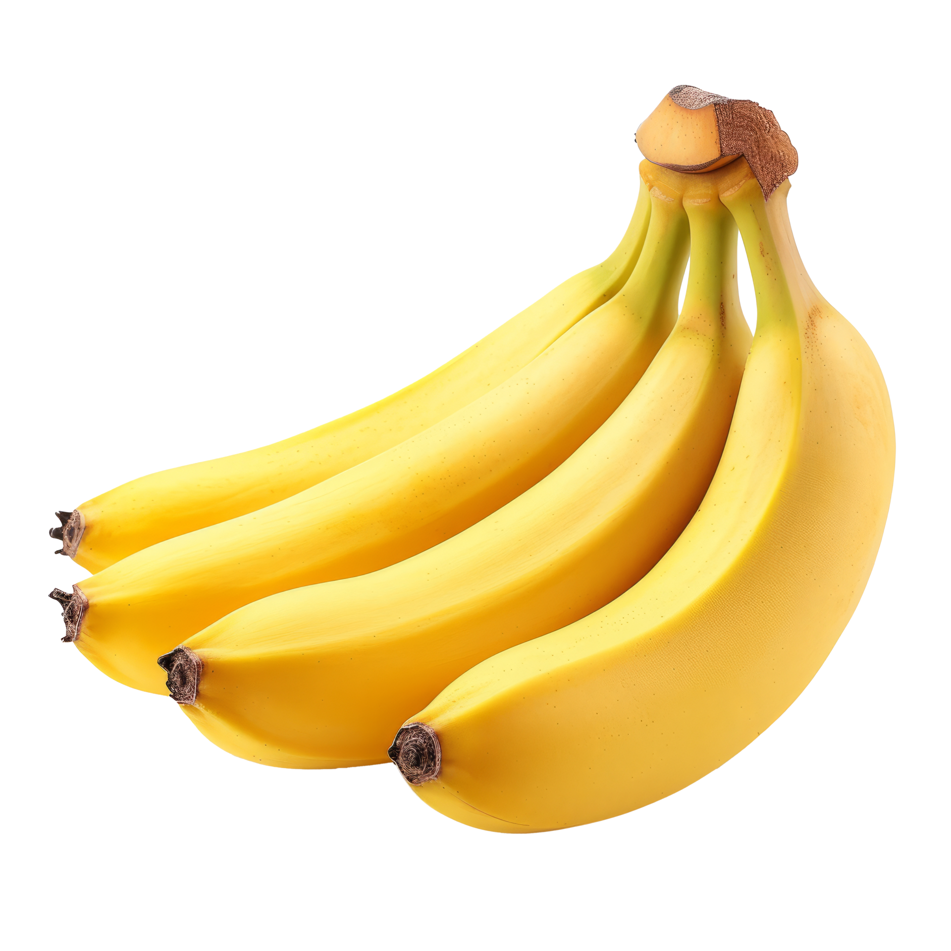 AI generated Bunch of bananas isolated on transparent background With ...