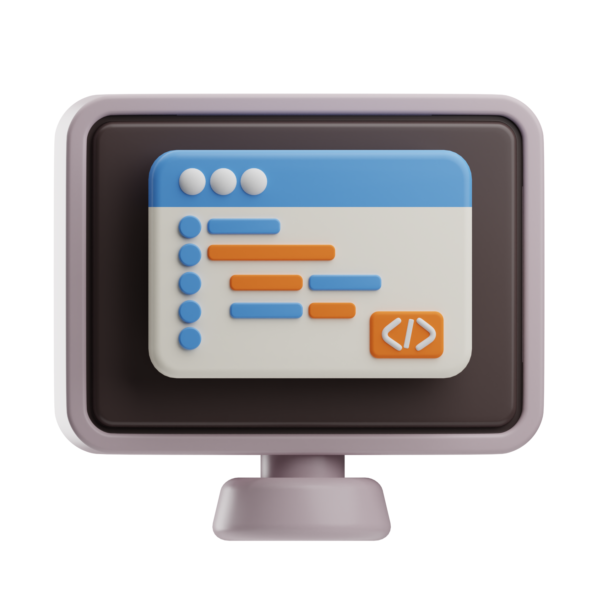 objeto computadora programación web codificación 3d ilustración ...