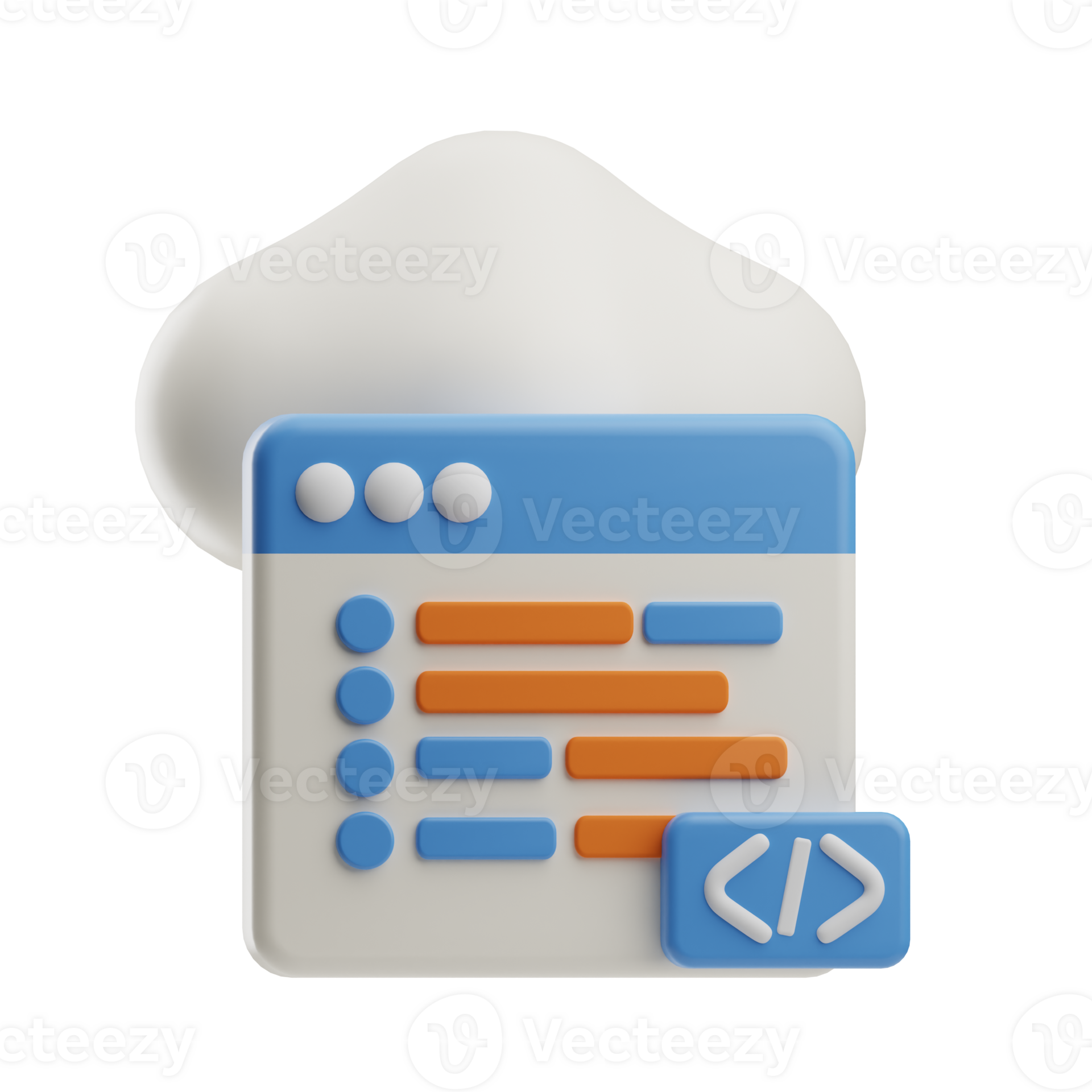 Object Computer Programming Cloud Coding 3D Illustration 42127079 PNG