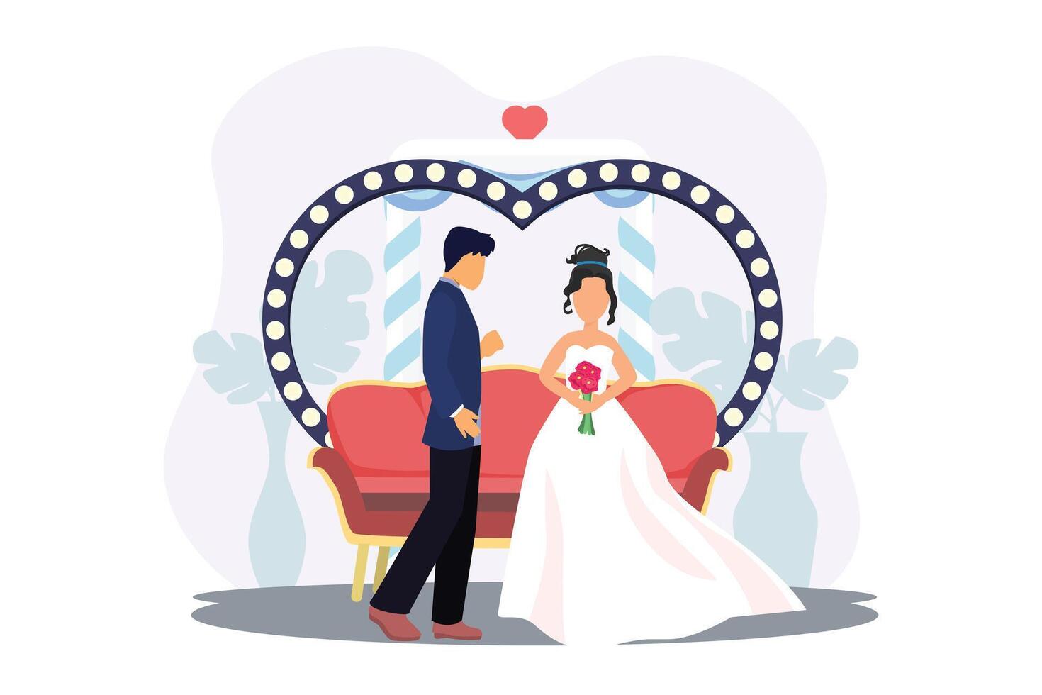Wedding Couple Flat Illustration Design 42150434 Vector Art at Vecteezy