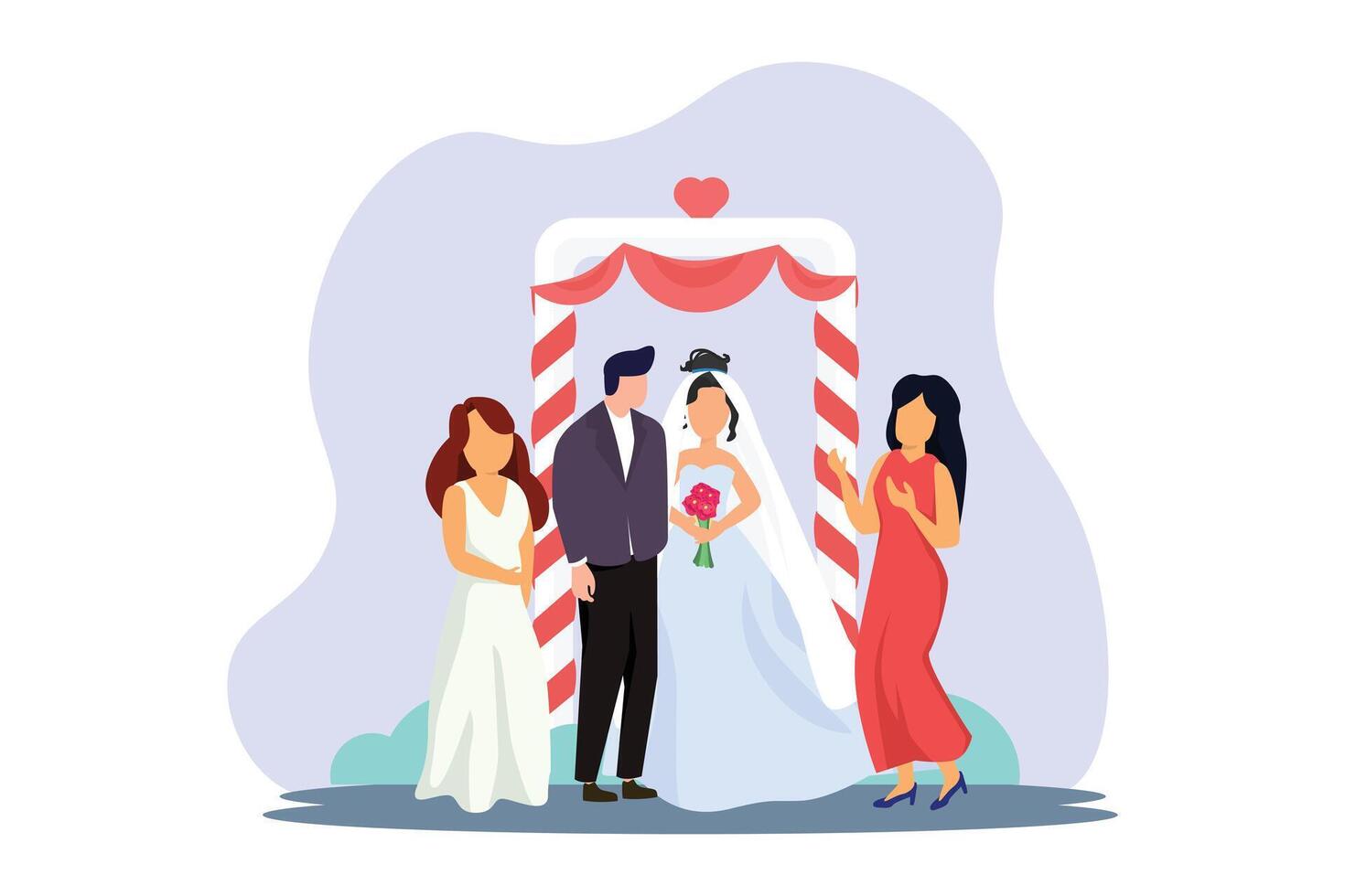 Wedding Couple Flat Illustration Design 42150458 Vector Art at Vecteezy