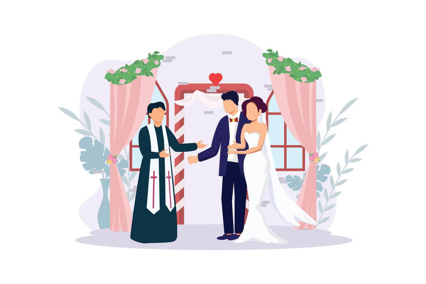 Wedding Couple Flat Illustration Design 42150524 Vector Art at Vecteezy