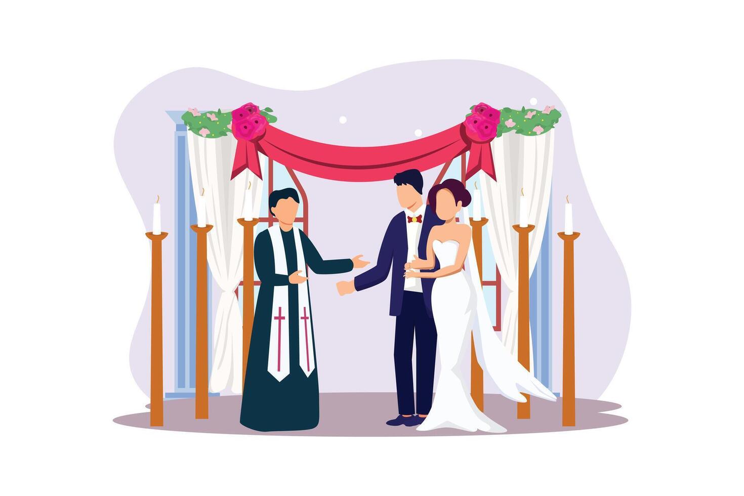 Wedding Couple Flat Illustration Design 42150535 Vector Art at Vecteezy