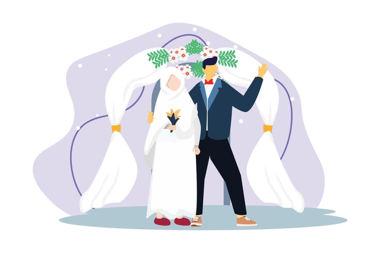 Wedding Couple Flat Illustration Design 42150575 Vector Art at Vecteezy