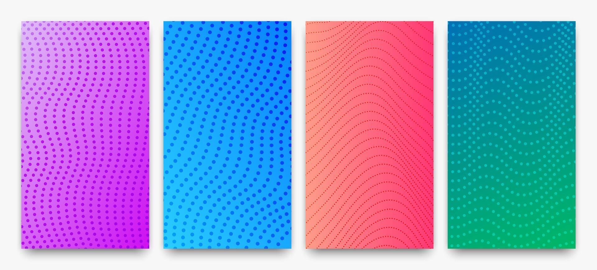 Set Of Halftone Gradient Backgrounds With Dots 42151566 Vector Art At Vecteezy
