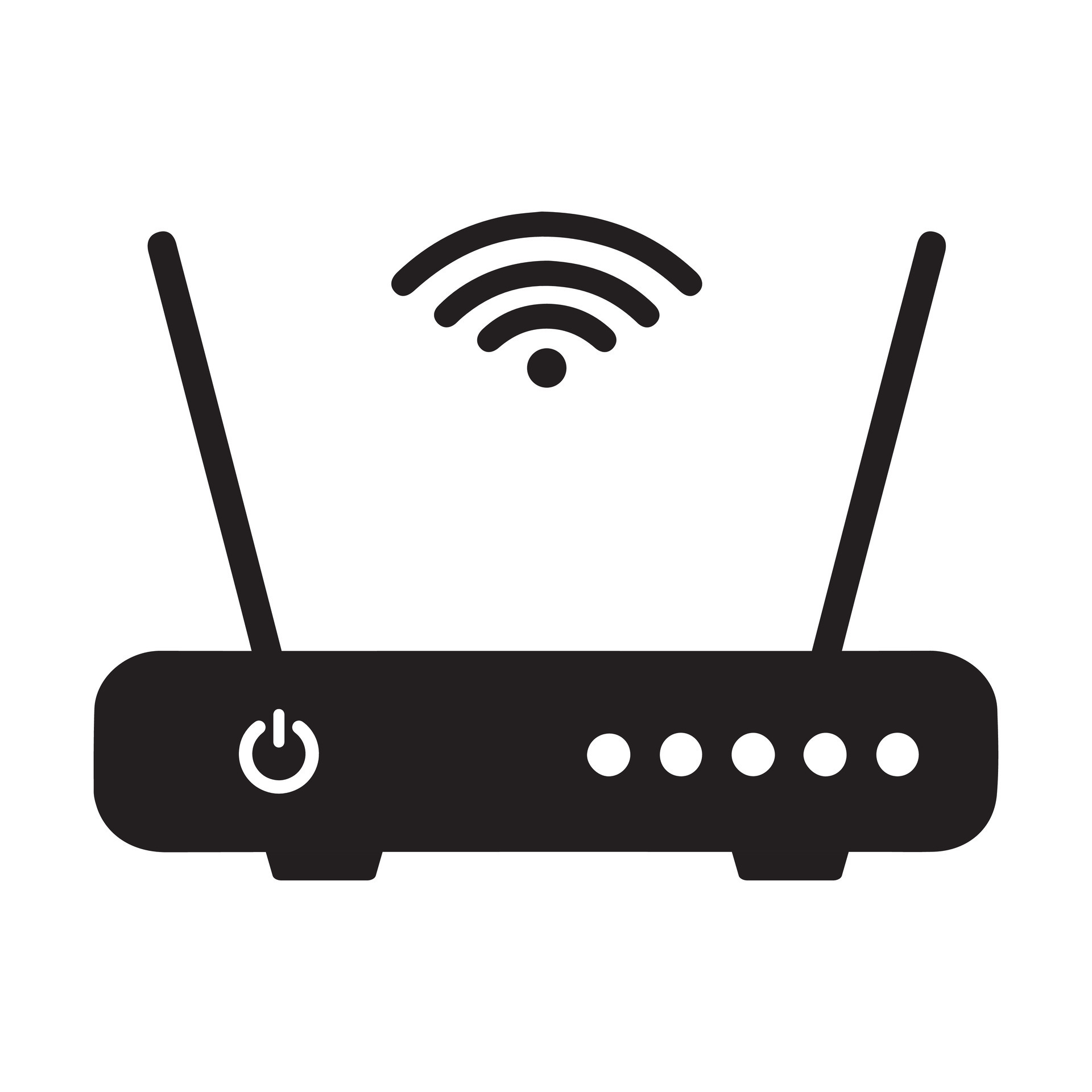 Collection Of Stock Vector Images Depicting Symbols And Icons Related To Wireless Wi Fi