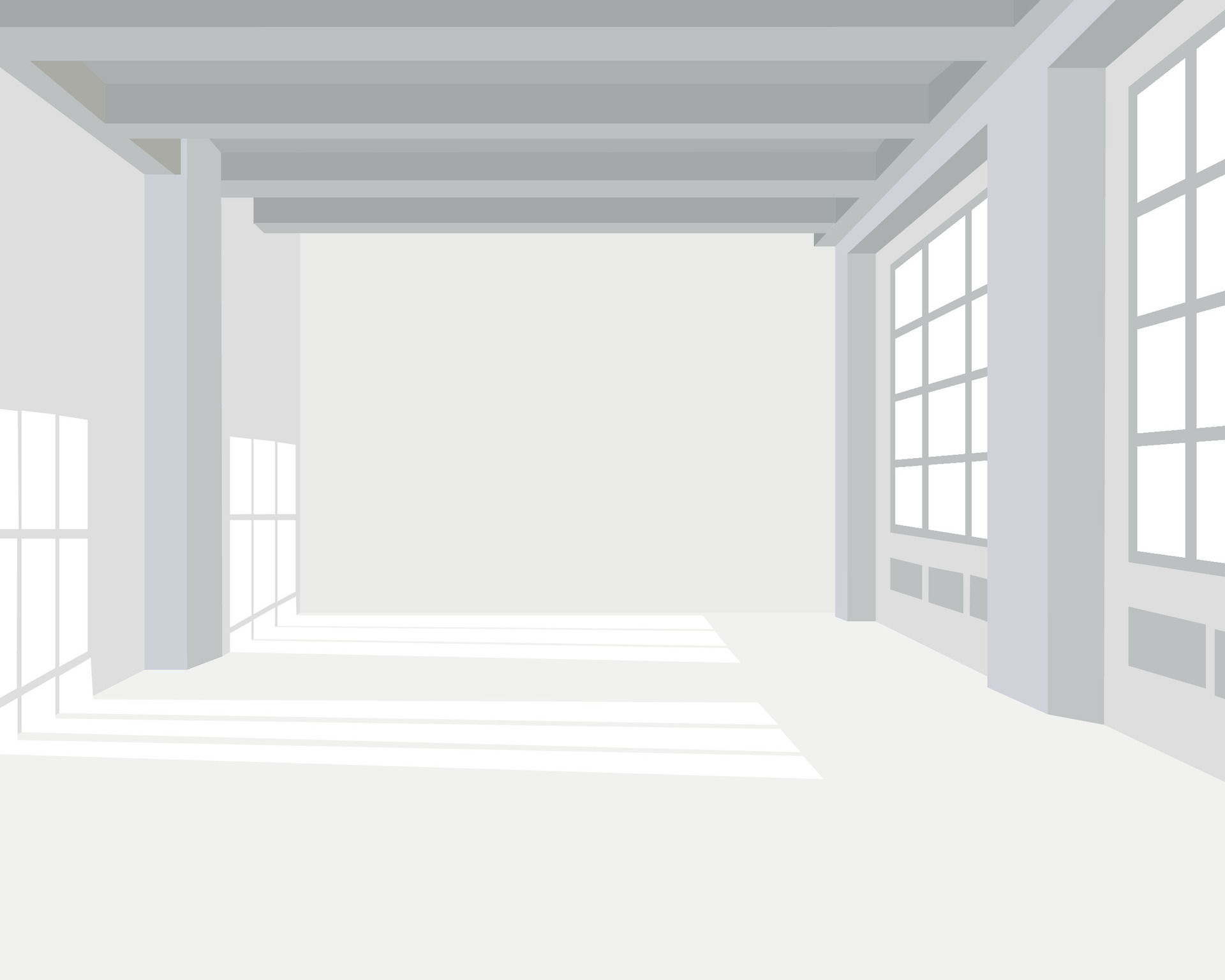 White empty room. Scandinavian interior design vector. white wall ...
